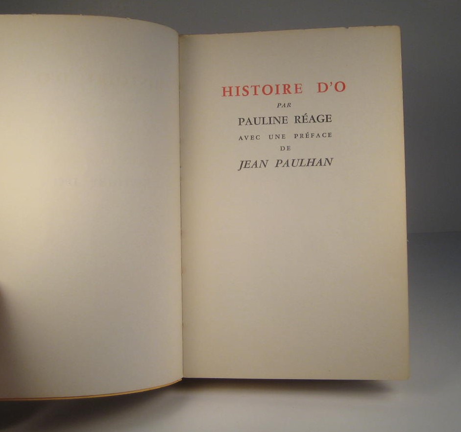 Histoire d'O by Pauline Réage (Pseud. d'Anne Cécile Desclos, dite ...