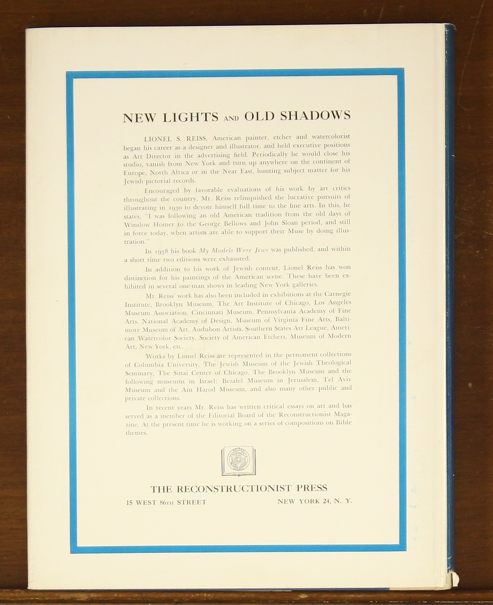 New Lights and Old Shadows: New Lights of an Israel Reborn; Old Shadows ...