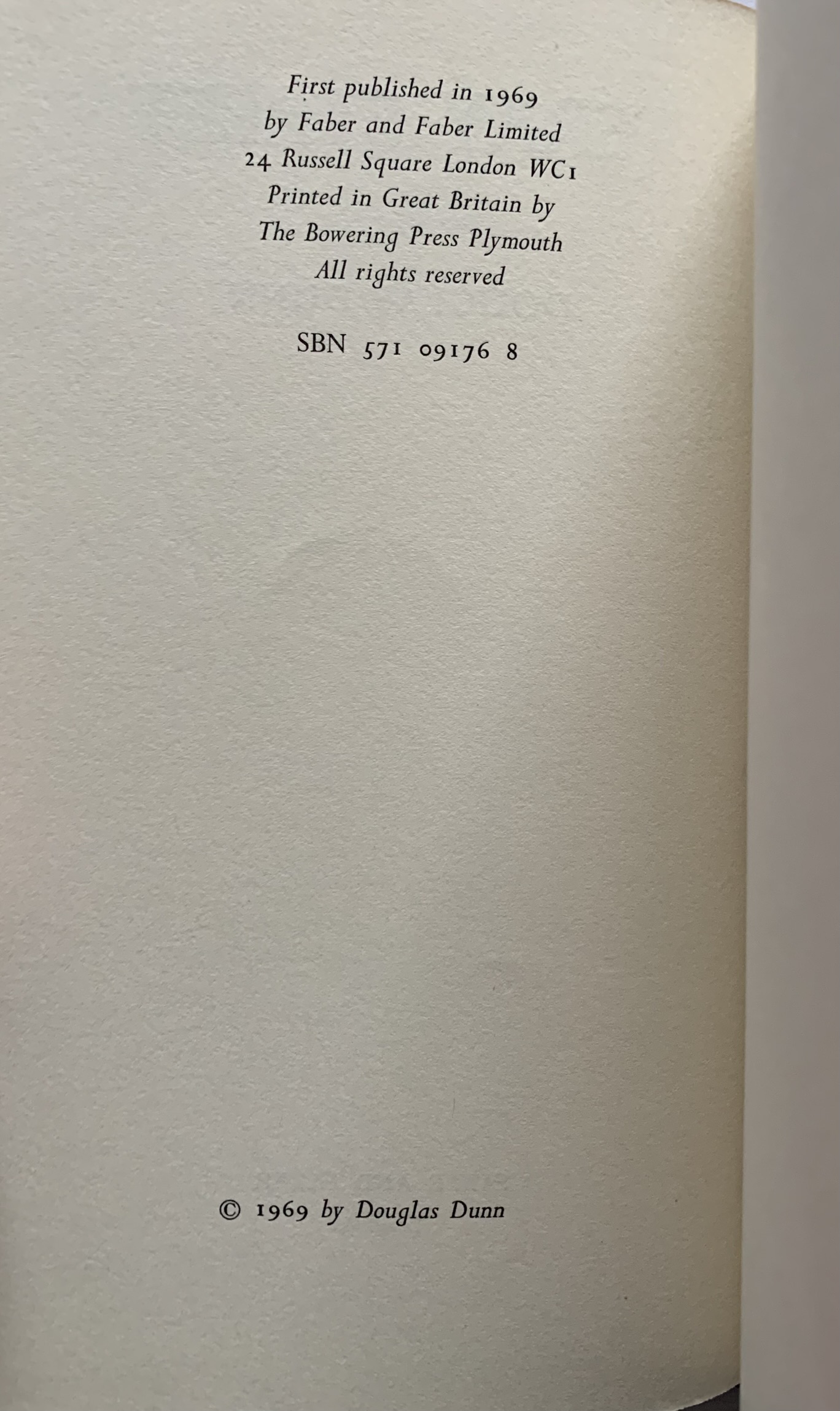 Terry Street by Douglas Dunn: Very Good Hardcover (1969) 1st Edition ...