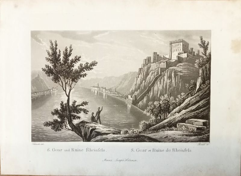 St. Goar - S. Goar und Ruine Rheinfels. S. Goar et Ruine de Rheinfels ...