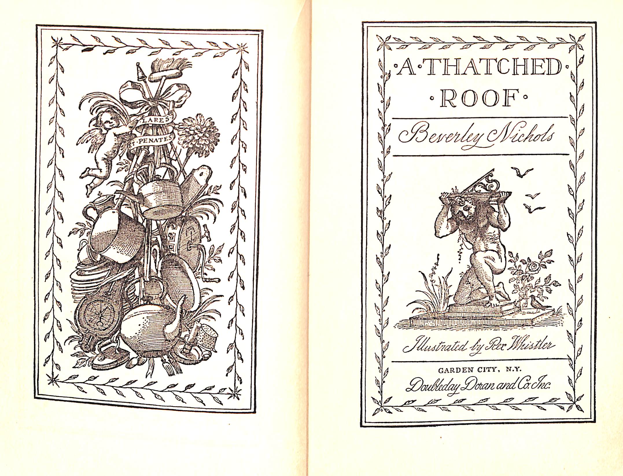 A Thatched Roof by NICHOLS, Beverley: Very Good Hardcover (1933) 1st ...