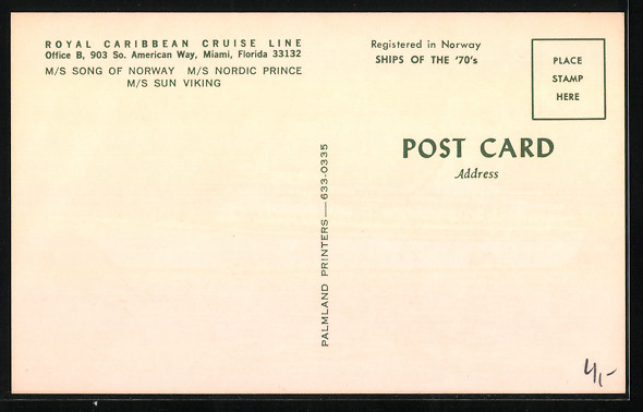 Ansichtskarte Passagierschiffe der Royal Caribbean Cruise Line M. S ...