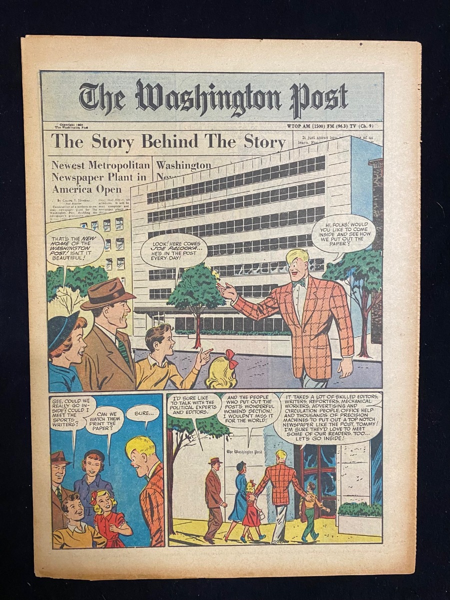 Joe Palooka: The Story Behind The Story Promo Comic Washington Post ...