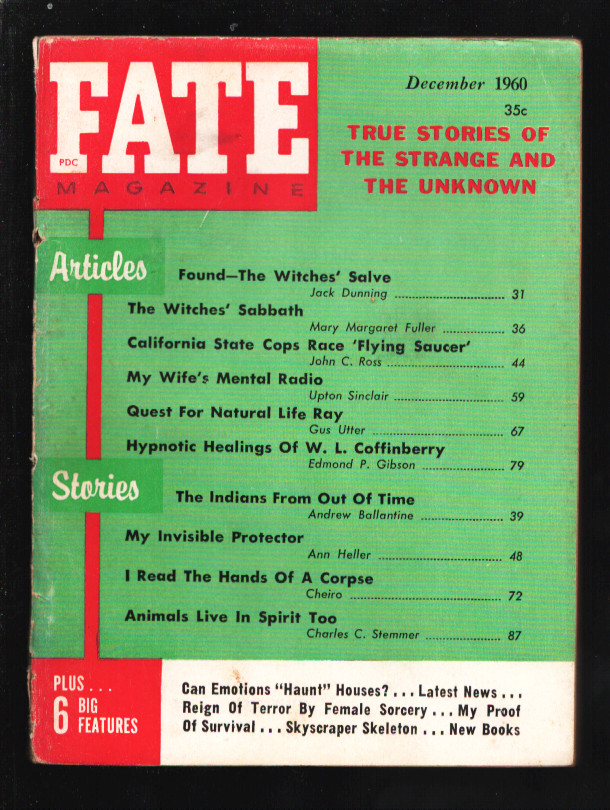 Fate 12/1960-Clark-Flying Saucer-Witches Sabbath-Mystic occult pulp ...
