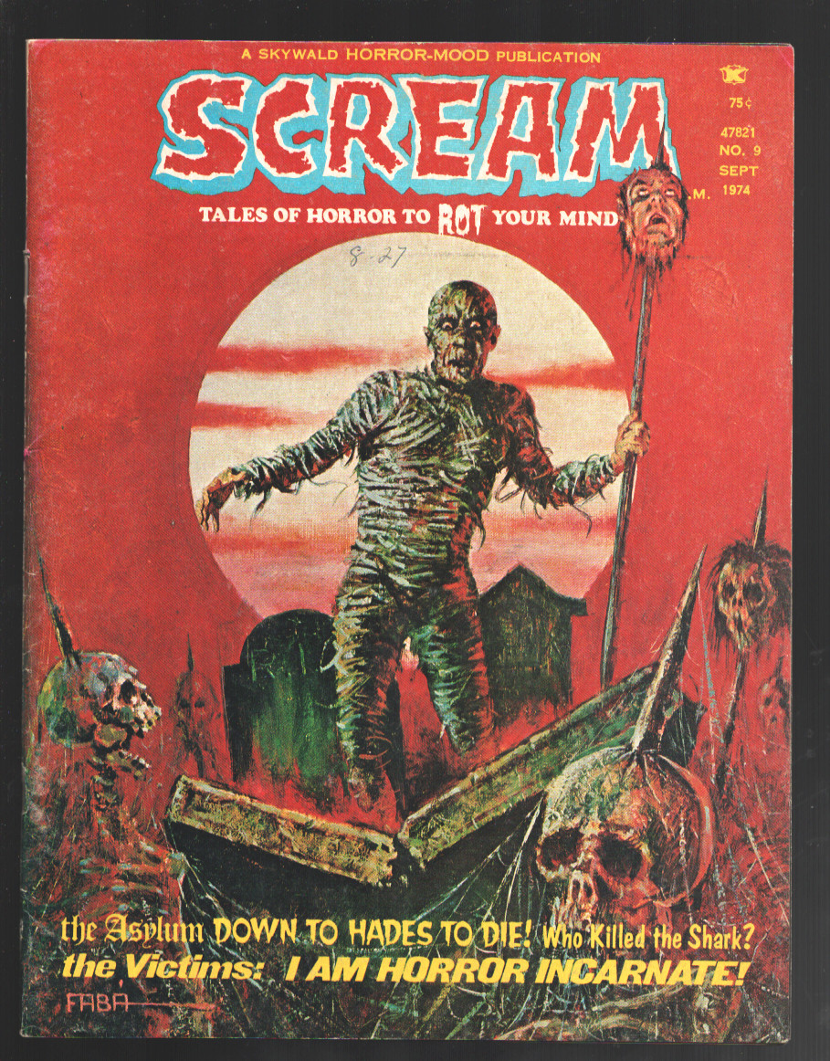 Scream #9 1965-Mummy decapitation skull cover-Horror stories-bondage ...