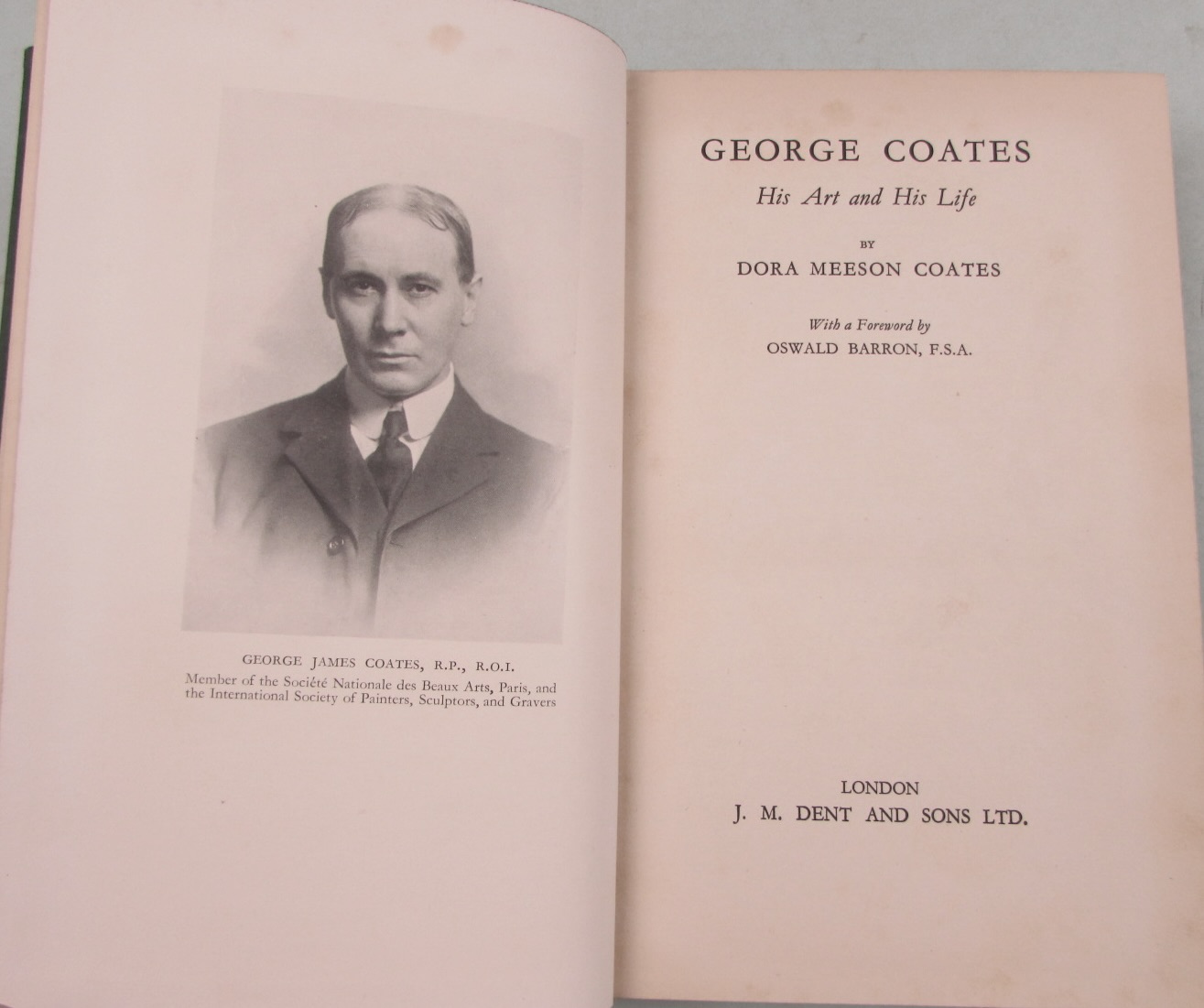 George Coates His Art and His Life by Coates Meeson Dora: Very Good ...