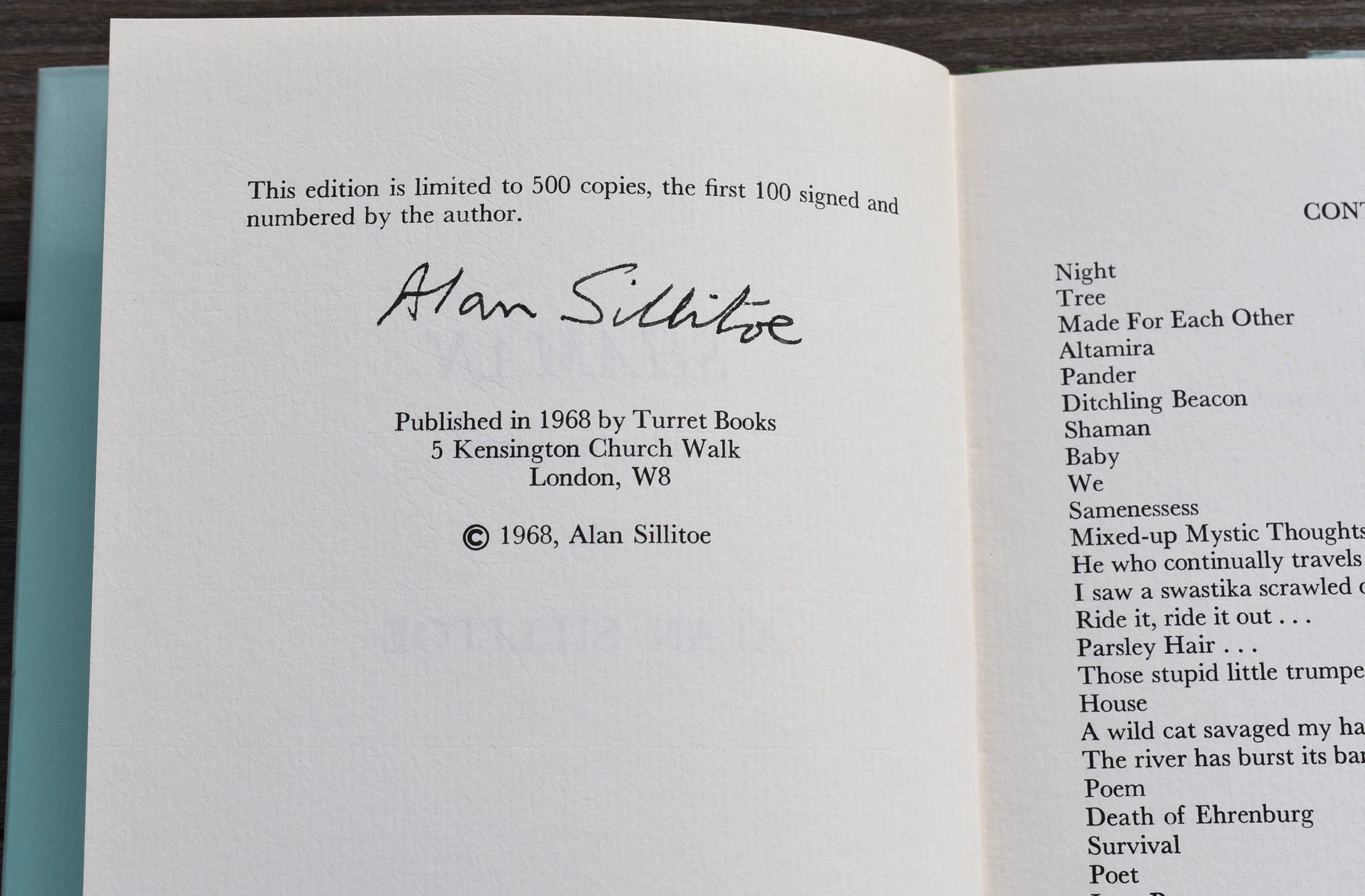 SHAMAN And Other Poems [SIGNED] by Alan Sillitoe: Near Fine Hardcover ...