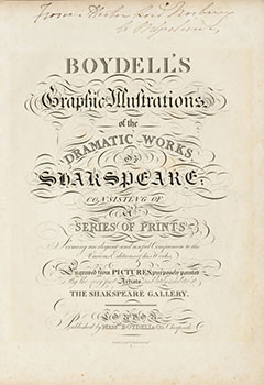 Boydell's Graphic illustrations of the dramatic works of Shakespeare ...