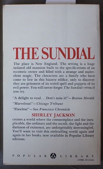 The Sundial by JACKSON, SHIRLEY: Very Good/ Fine Soft cover (1958 ...