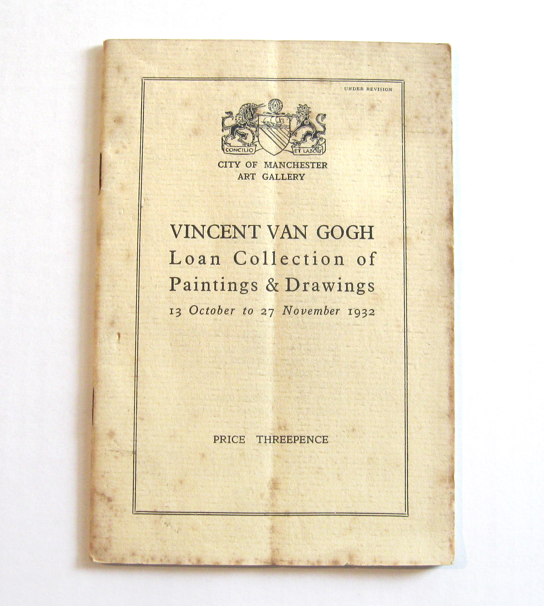 Vincent Van Gogh Loan Collection of Paintings & Drawings 13 October to ...