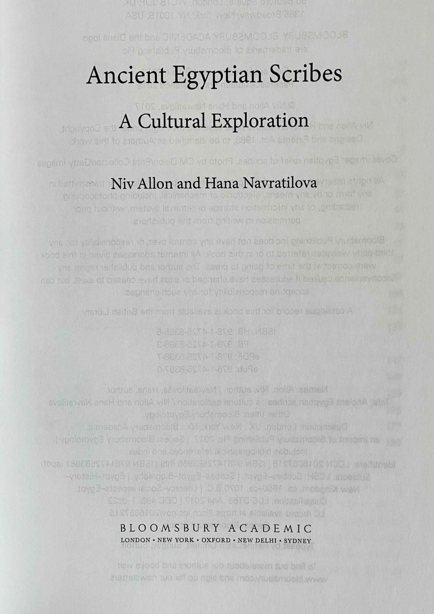Ancient Egyptian Scribes A Cultural Exploration by ALLON Niv ...