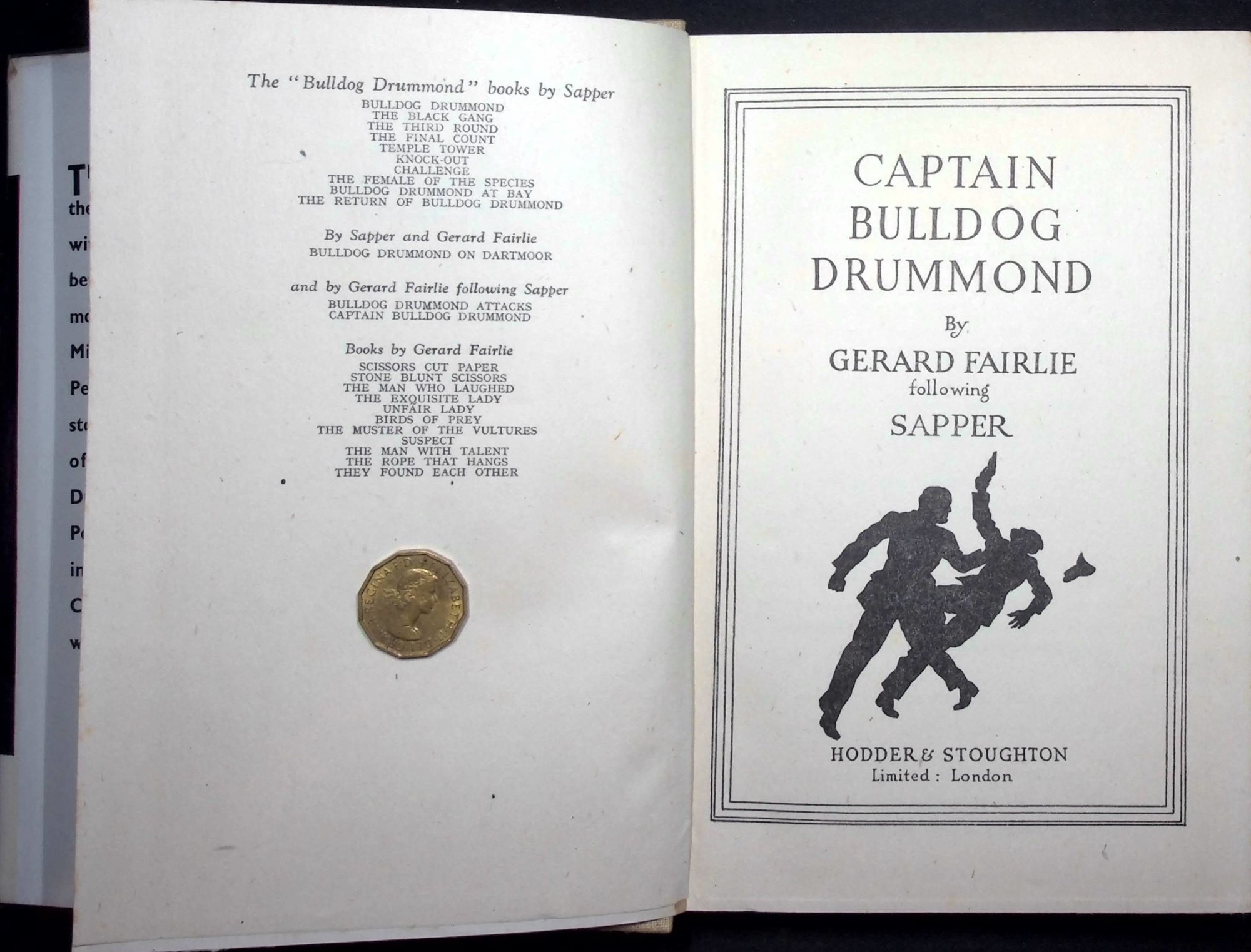 Captain Bulldog Drummond by Gerard Fairlie, following Sapper: Near Fine ...