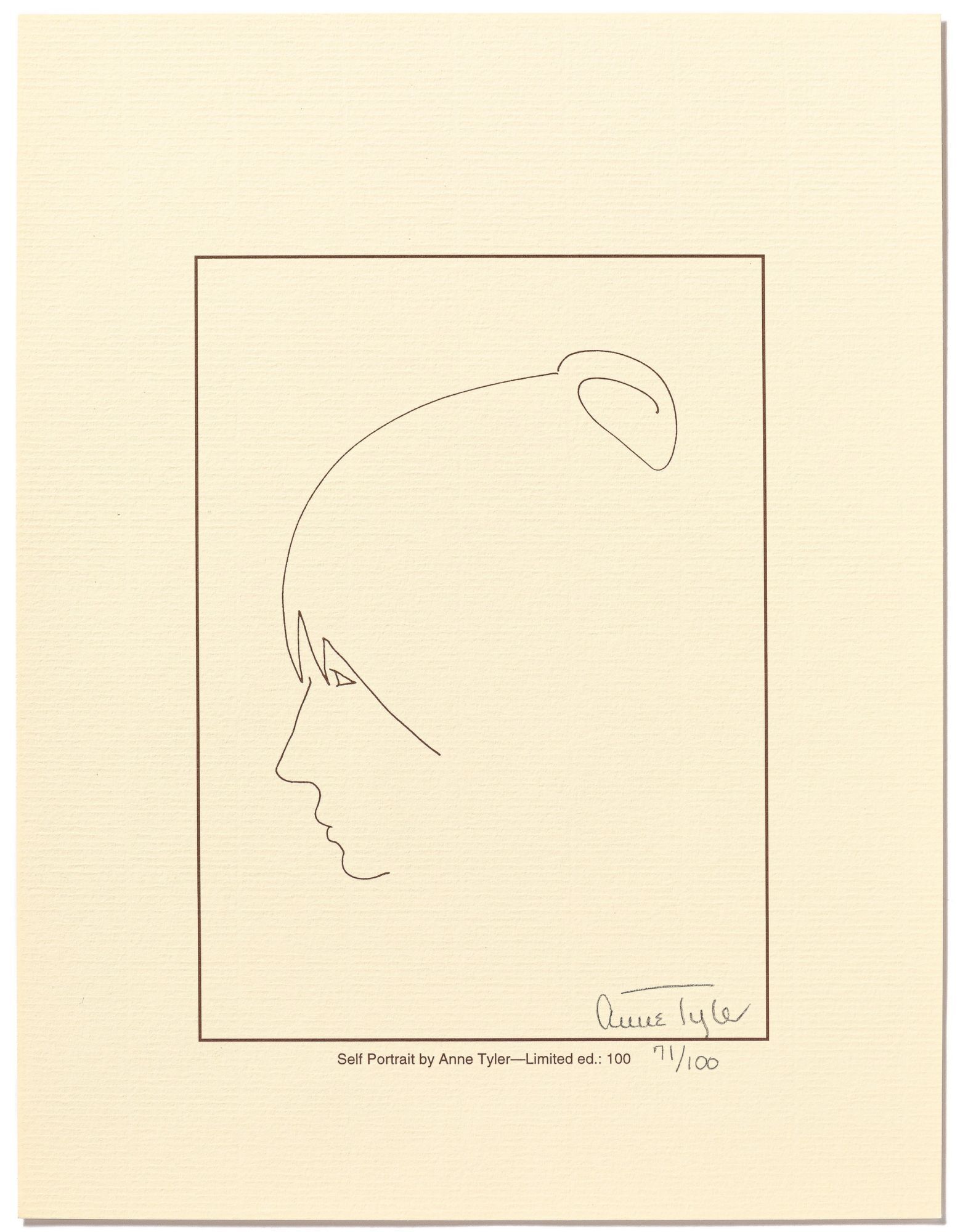 Self Portrait by TYLER, Anne: Fine Unbound (1997) Signed by Author(s ...