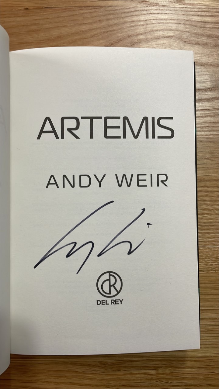 The Martian, Artemis, Project Hail Mary. Signed UK first editions ...