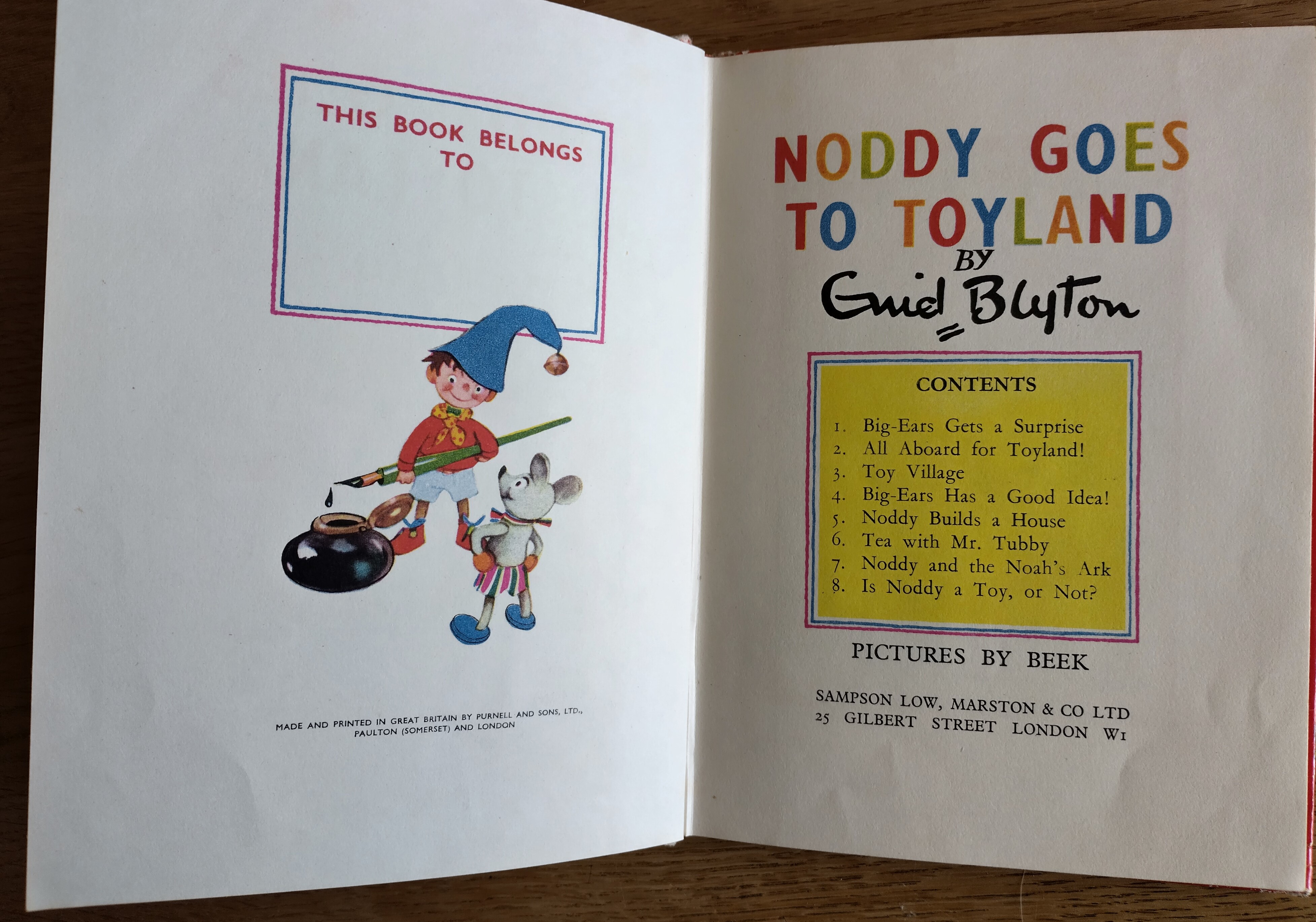 Noddy Book Noddy Goes to Toyland by Enid Blyton: Good Hardcover (1949 ...