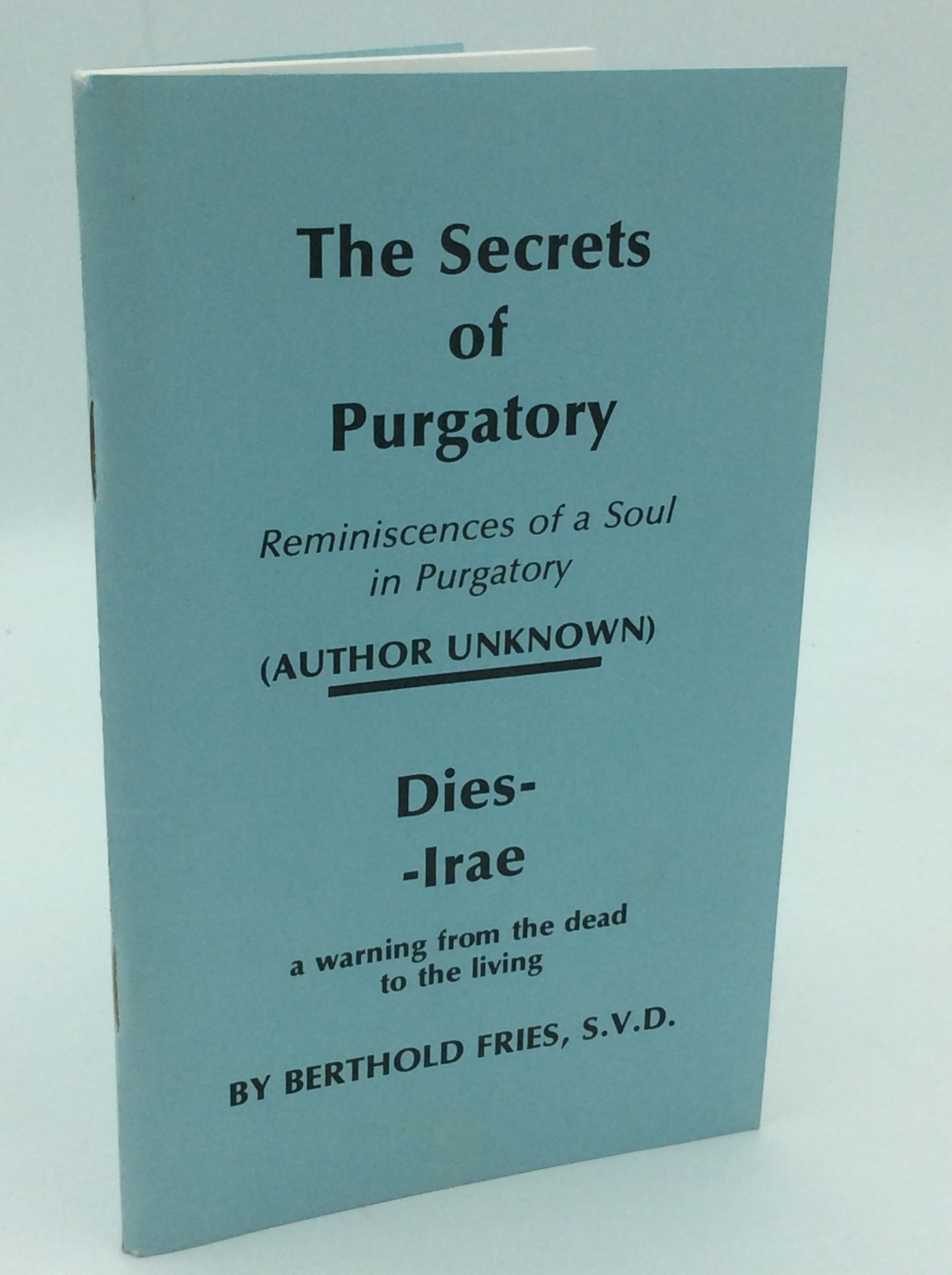 THE SECRETS OF PURGATORY: Reminiscences of a Soul in Purgatory / DIES ...