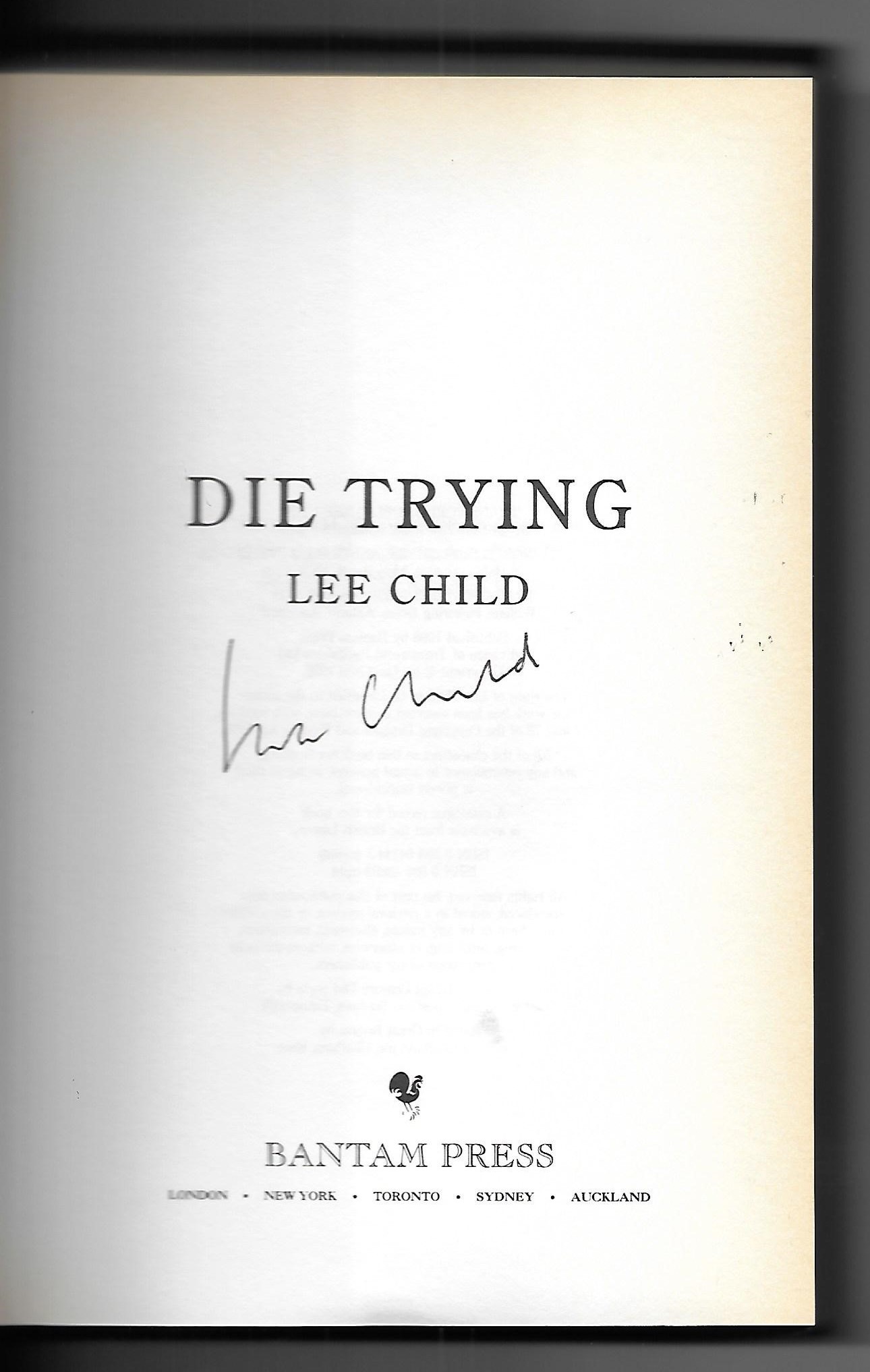 Die Trying - 1st Edition/1st Printing by Child,Lee: Near Fine Hardcover ...