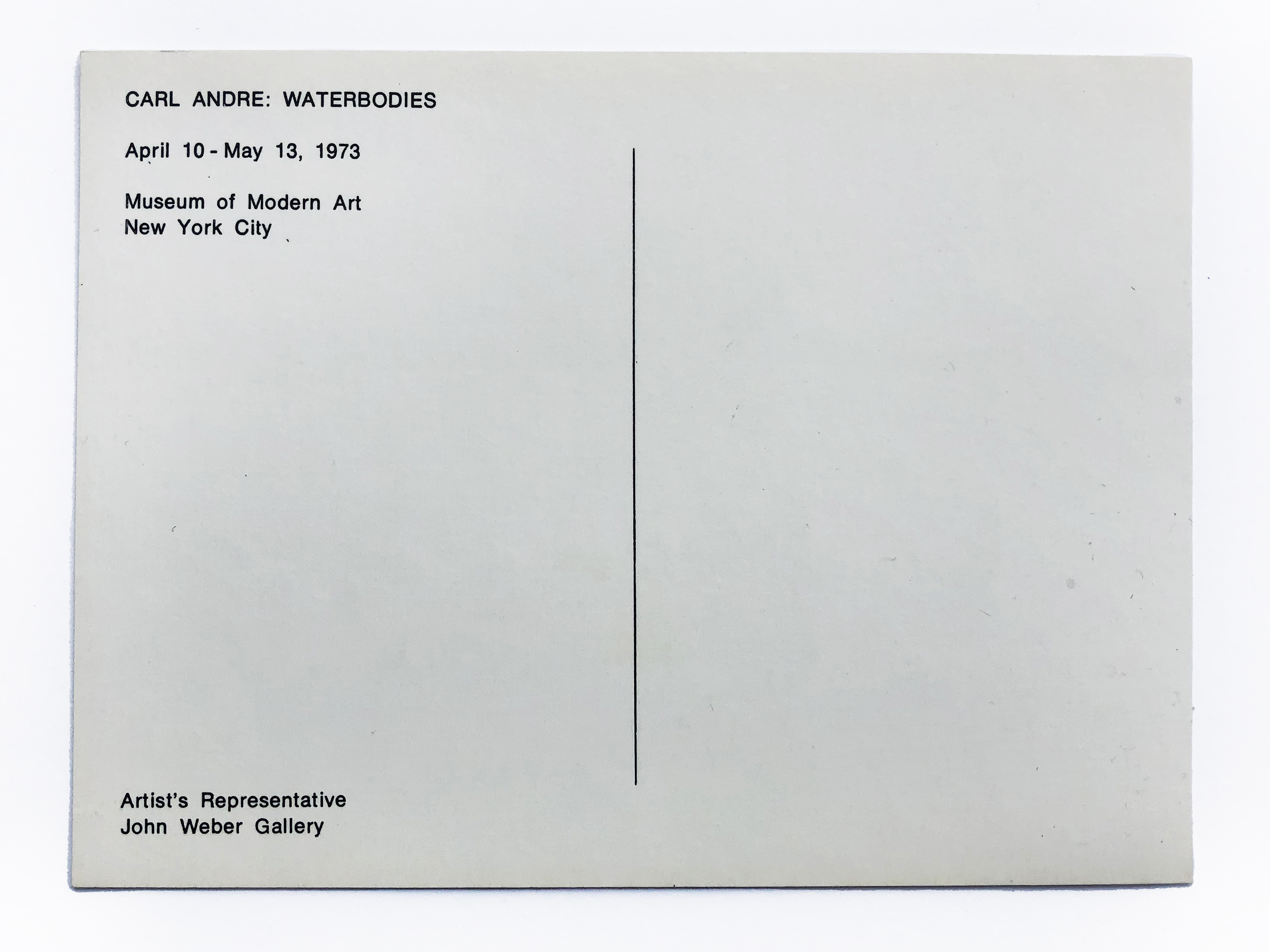 Carl Andre: Waterbodies by Carl Andre: Near fine (1973) | William Allen ...