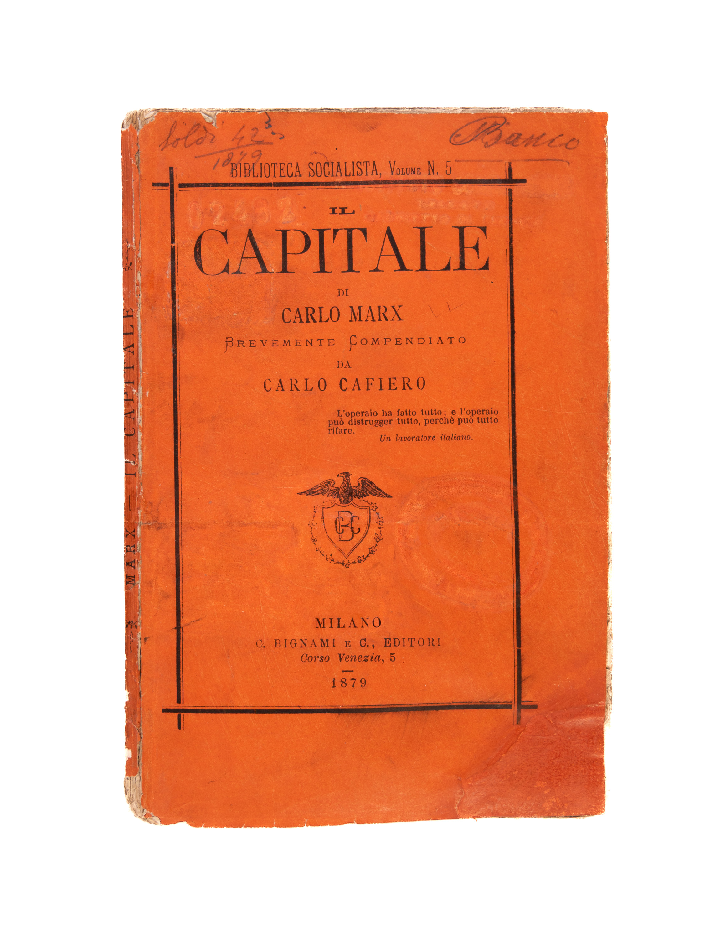 Il Capitale di Carlo Marx brevemente compendiato da Carlo Cafiero ...