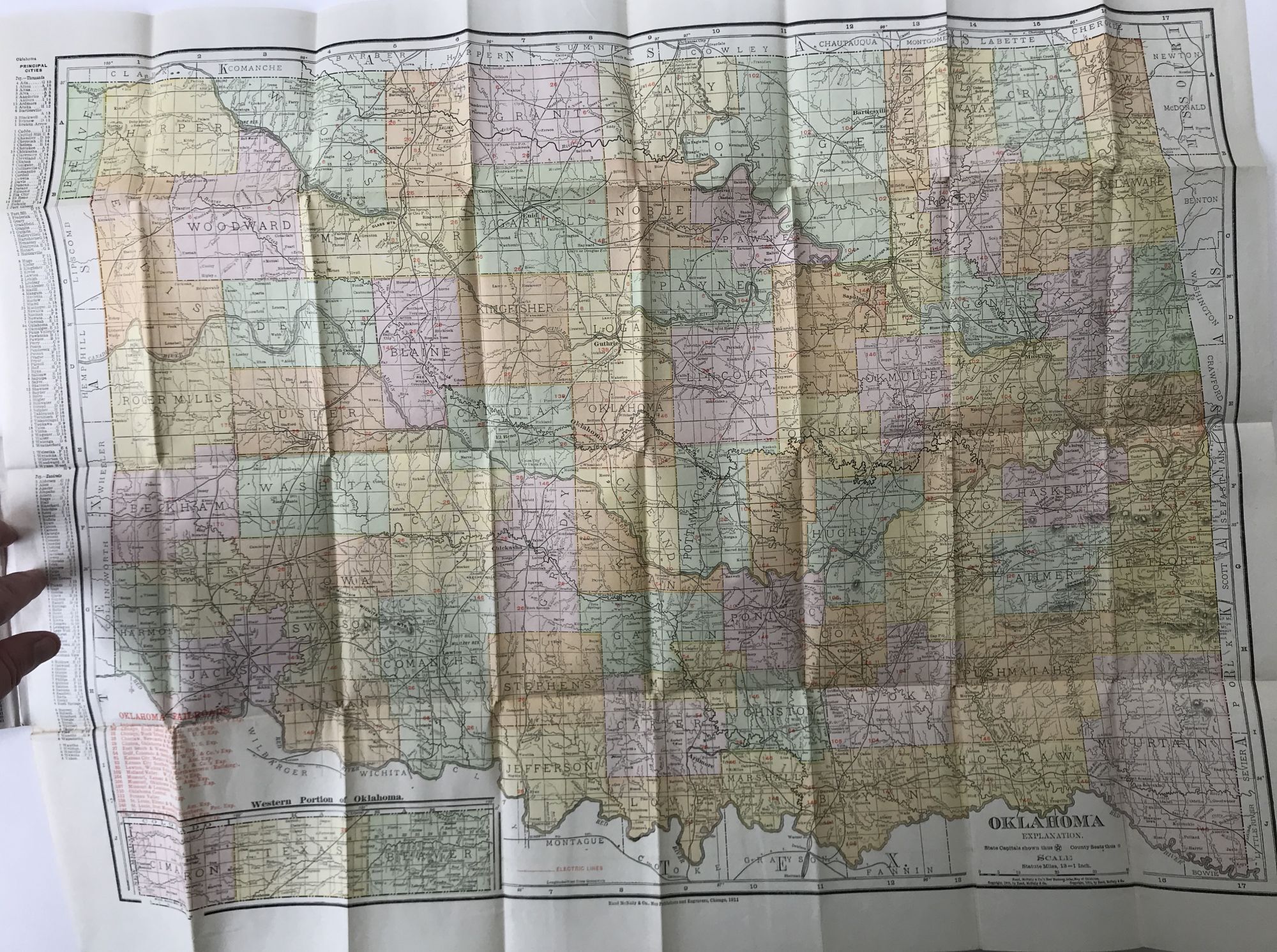 RAND McNALLY & CO.'S INDEXED COUNTY AND TOWNSHIP POCKET MAP AND ...