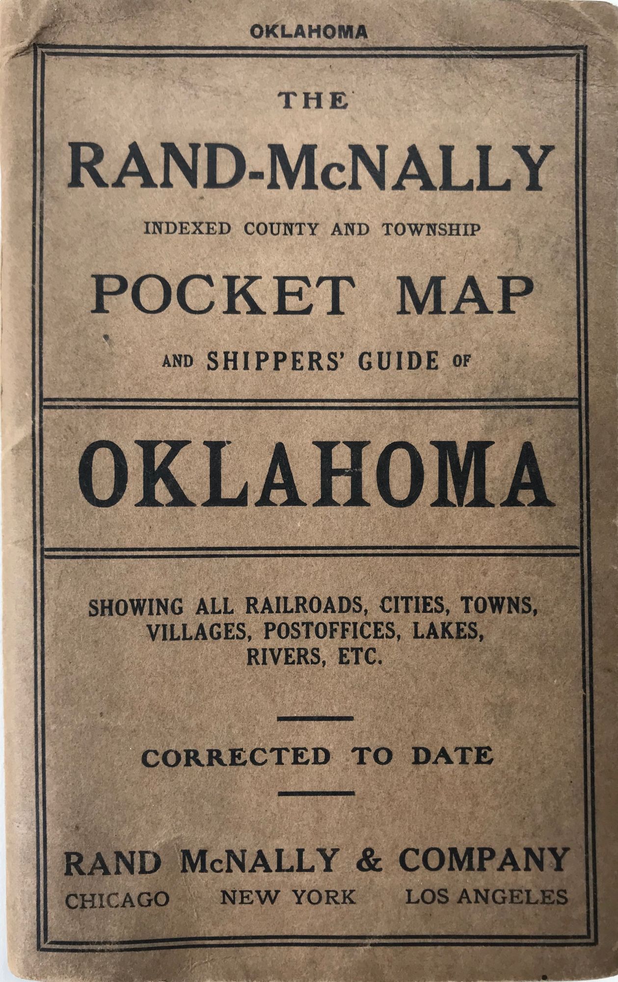 RAND McNALLY & CO.'S INDEXED COUNTY AND TOWNSHIP POCKET MAP AND ...