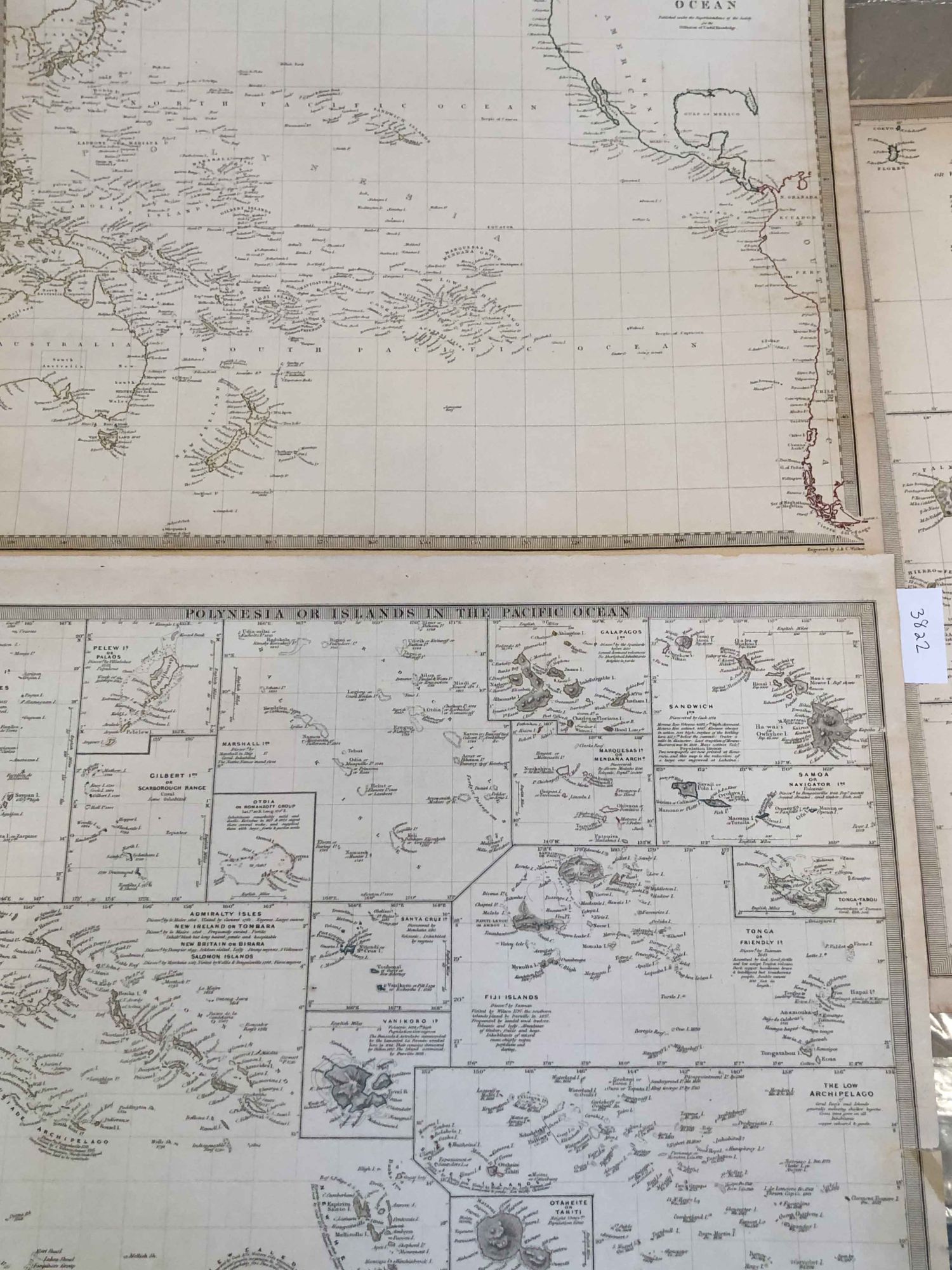 Three Maps Showing Islands in the Atlantic and Pacific 1836, 1840 by ...