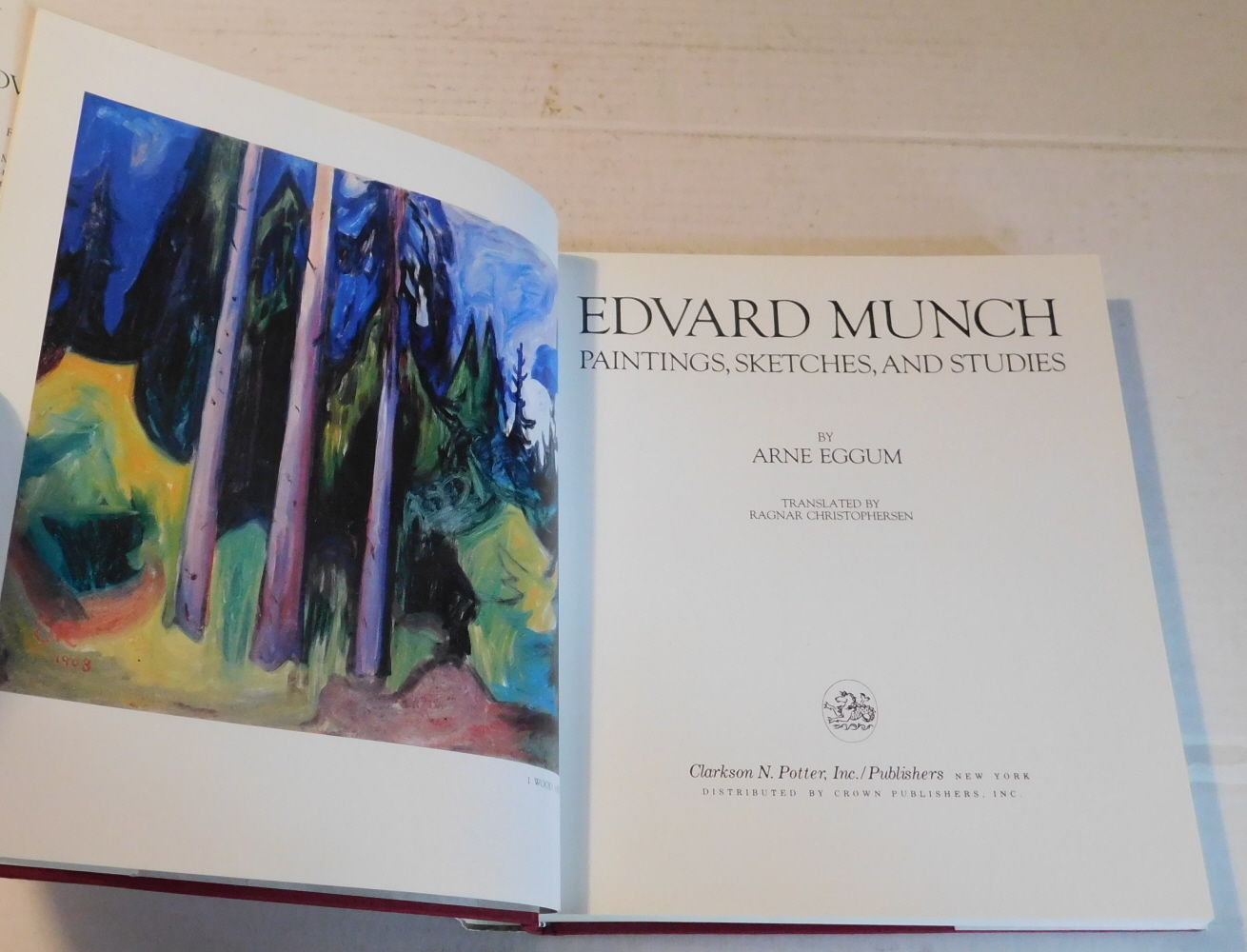 EDVARD MUNCH: PAINTINGS, SKETCHES, AND STUDIES. By Arne Eggum ...