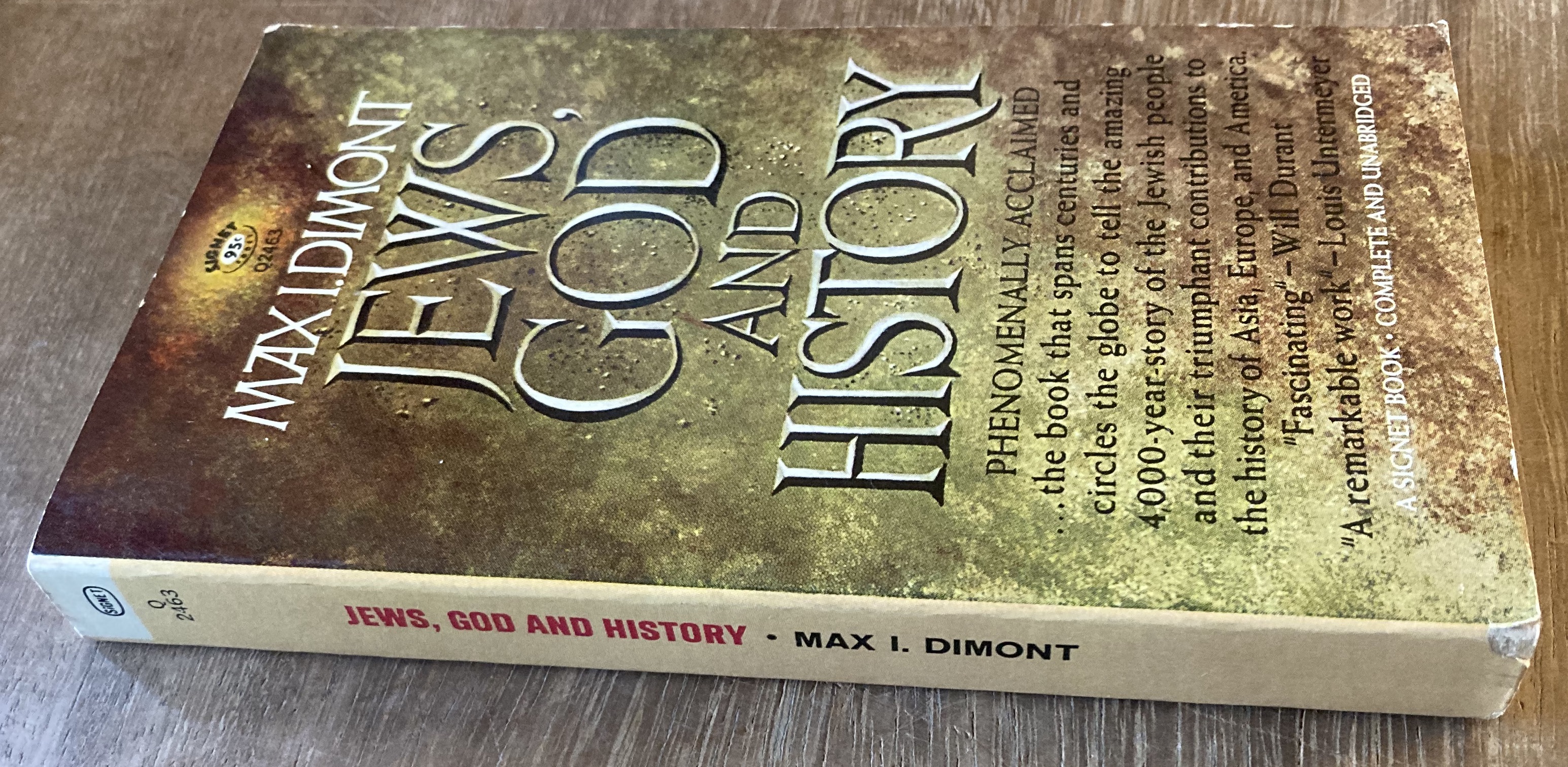 Jews, God and History by Max I. Dimont: Very Good Soft cover (1964 ...