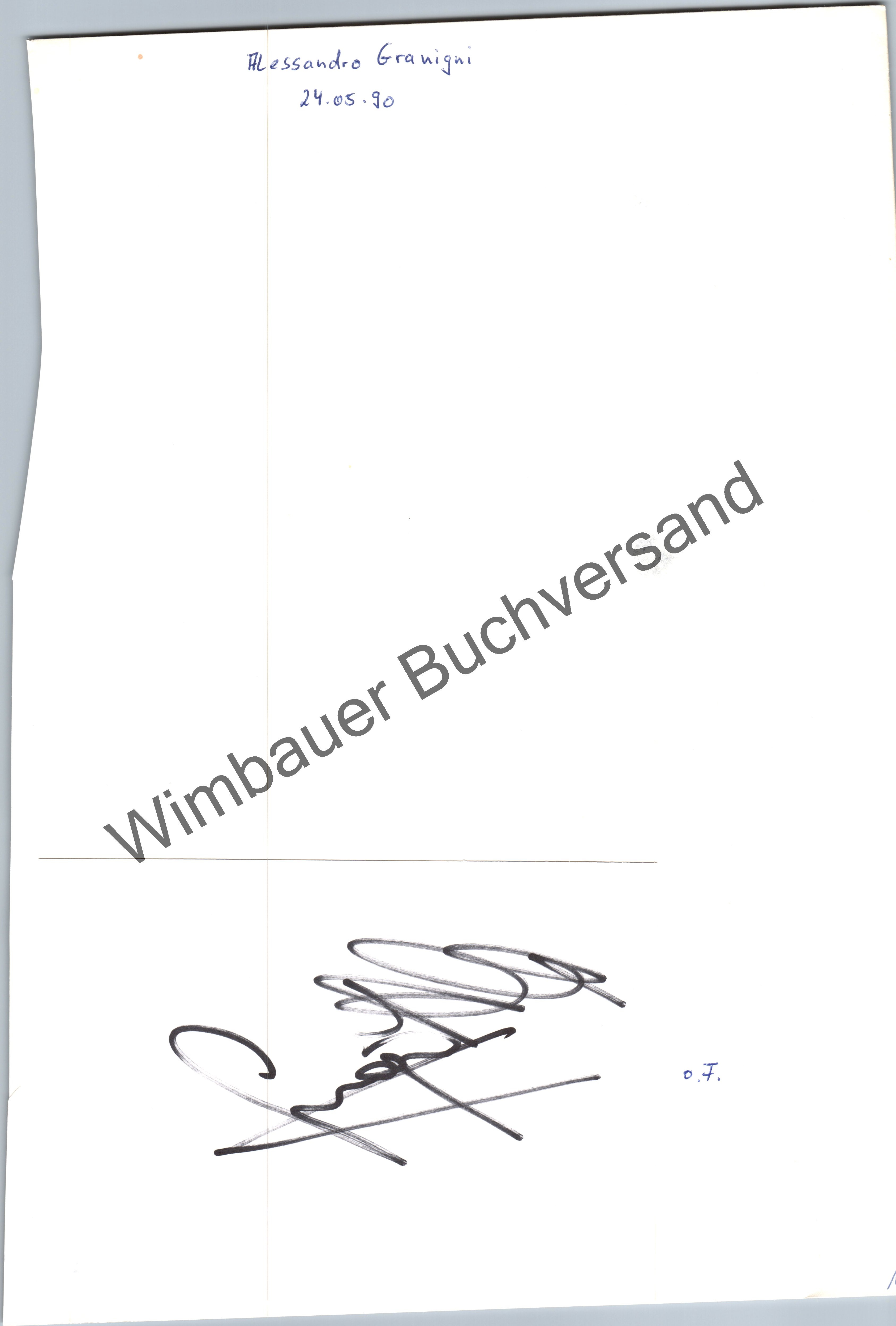 Original Autogramm Alessandro Granigni Racing Driver /// Autograph ... Original Autogramm Alessandro Granigni Racing Driver /// Autograph ...
