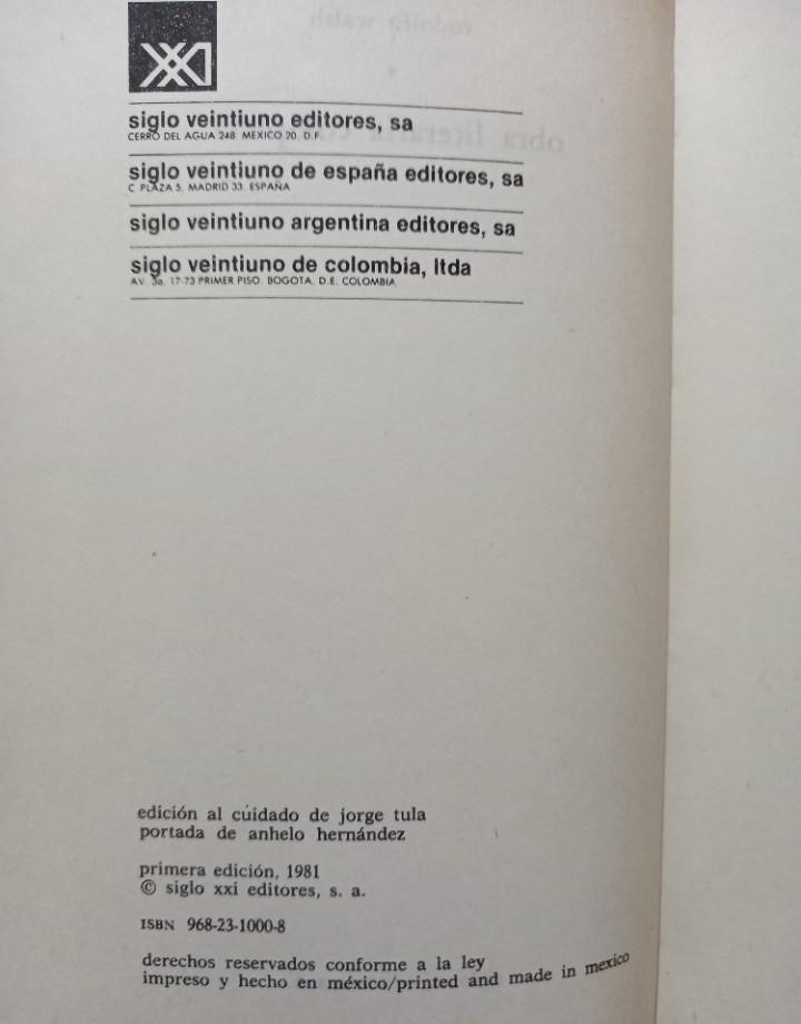 Obras literaria completa / Primera edición de RODOLFO WALSH: Muy bien ...