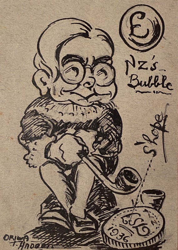 Michael Joseph Savage cartoon by Oriwas T Haddon: (1936) Art / Print ...