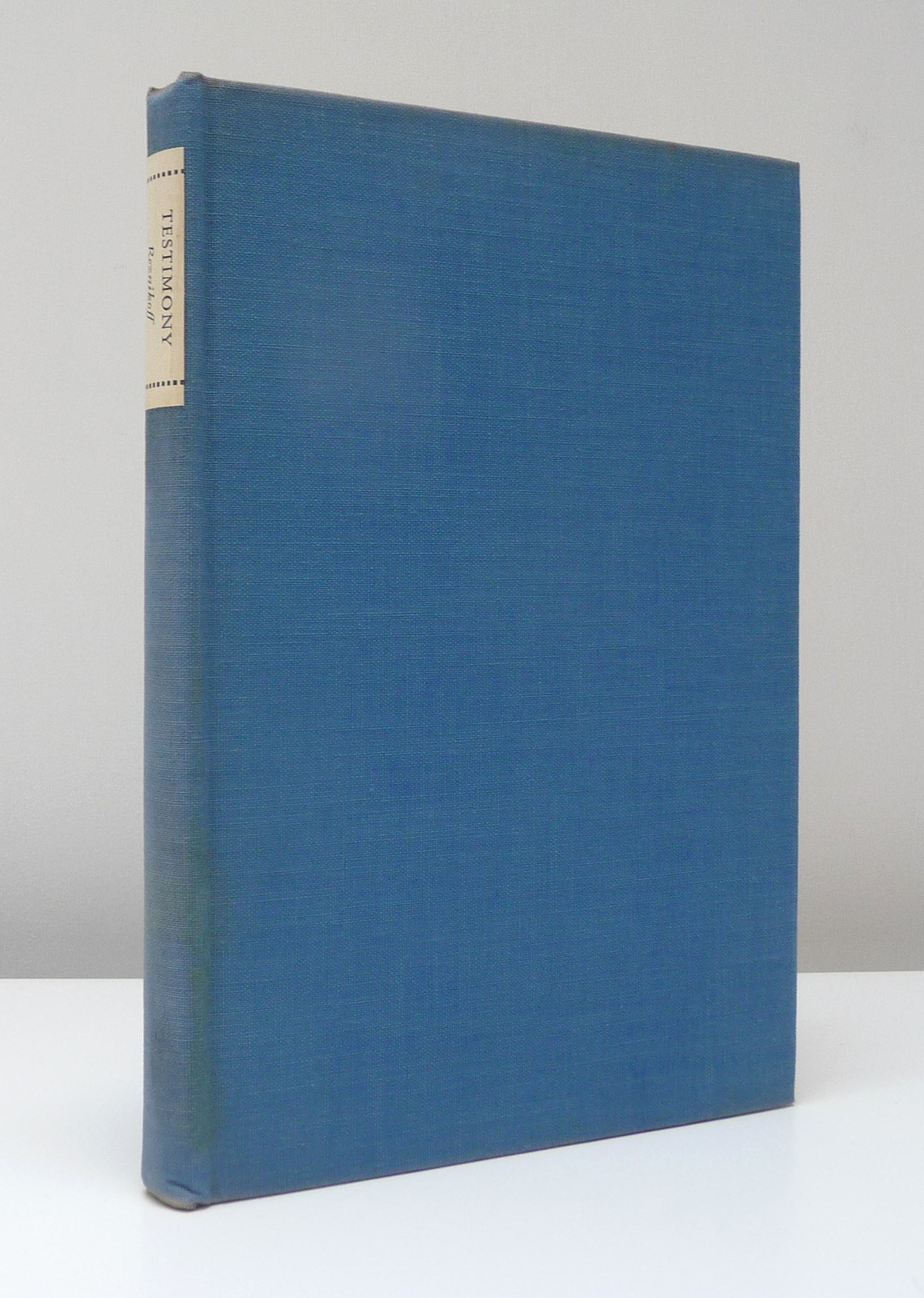 Testimony by Charles Reznikoff; Kenneth Burke (introduction): Very Good ...