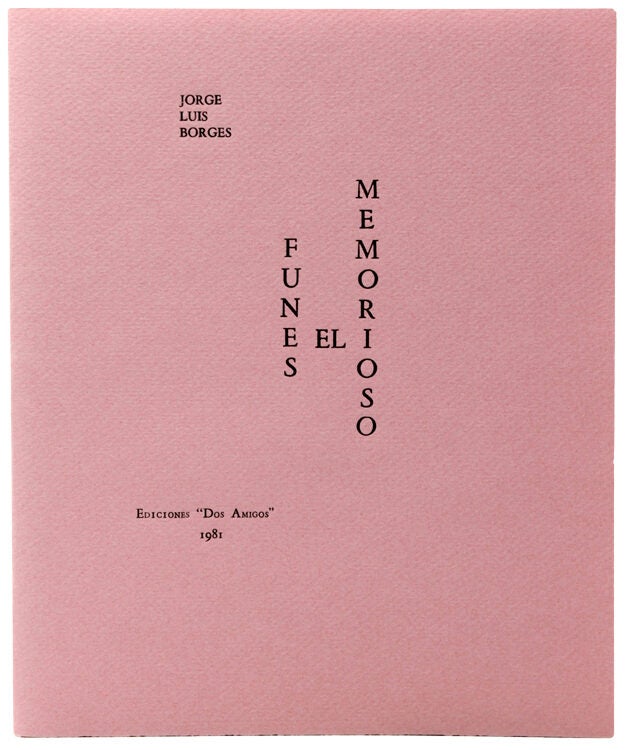 Funes el memorioso von Borges, Jorge Luis: (1981) | James Cummins ...