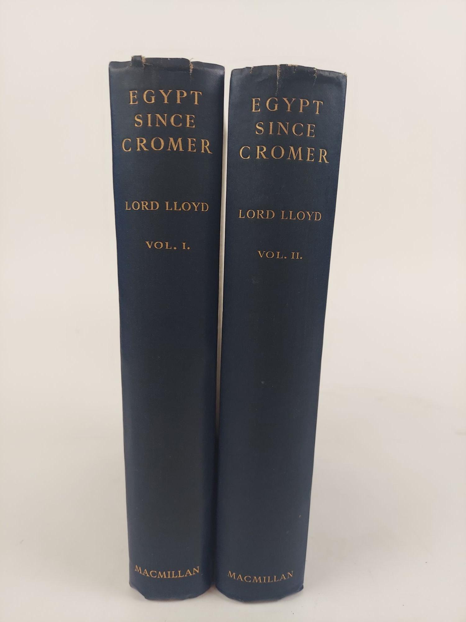 EGYPT SINCE CROMER [2 VOLUMES] by Lord Lloyd (Lloyd, George): Hardcover ...