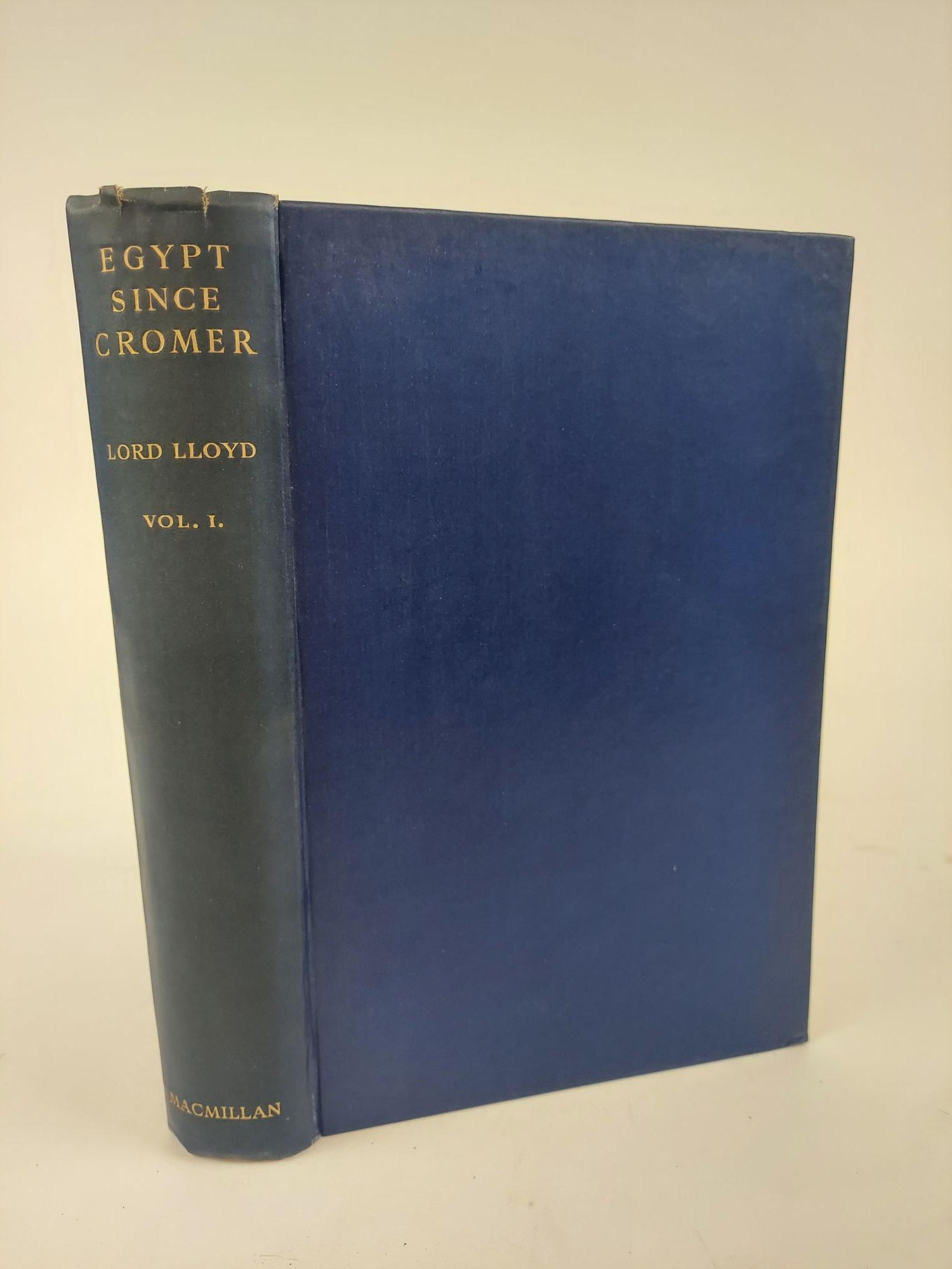 EGYPT SINCE CROMER [2 VOLUMES] by Lord Lloyd (Lloyd, George): Hardcover ...