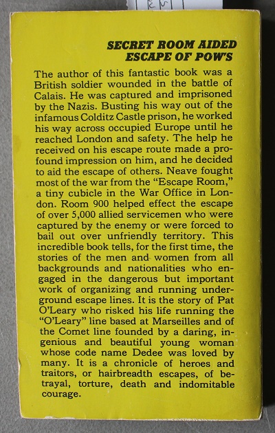 ESCAPE ROOM. -- Underground Escape Lines in NAZI occupied Europe by ...