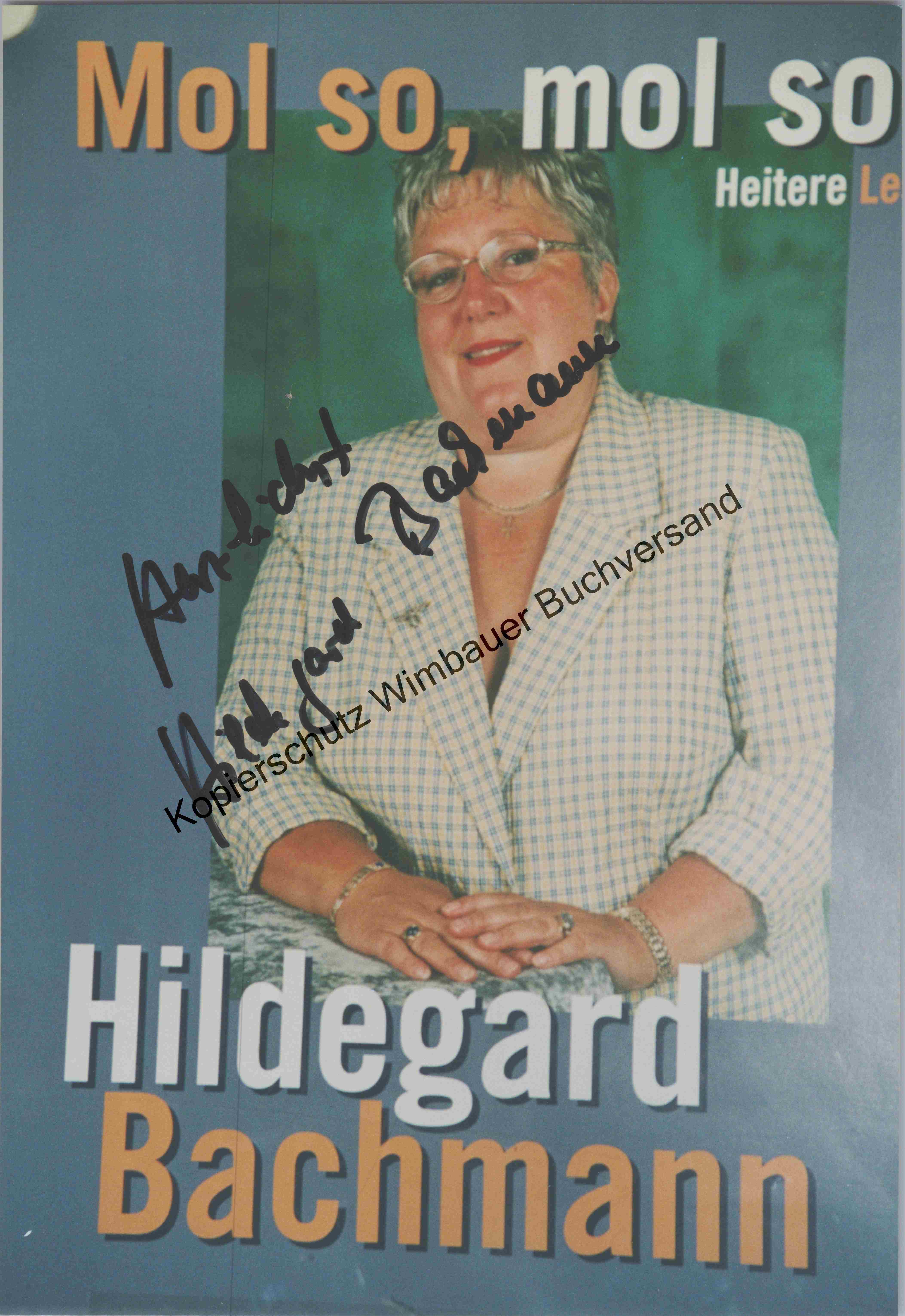 Original Autogramm Hildegard Bachmann /// Autograph signiert signed signee by Bachmann ...