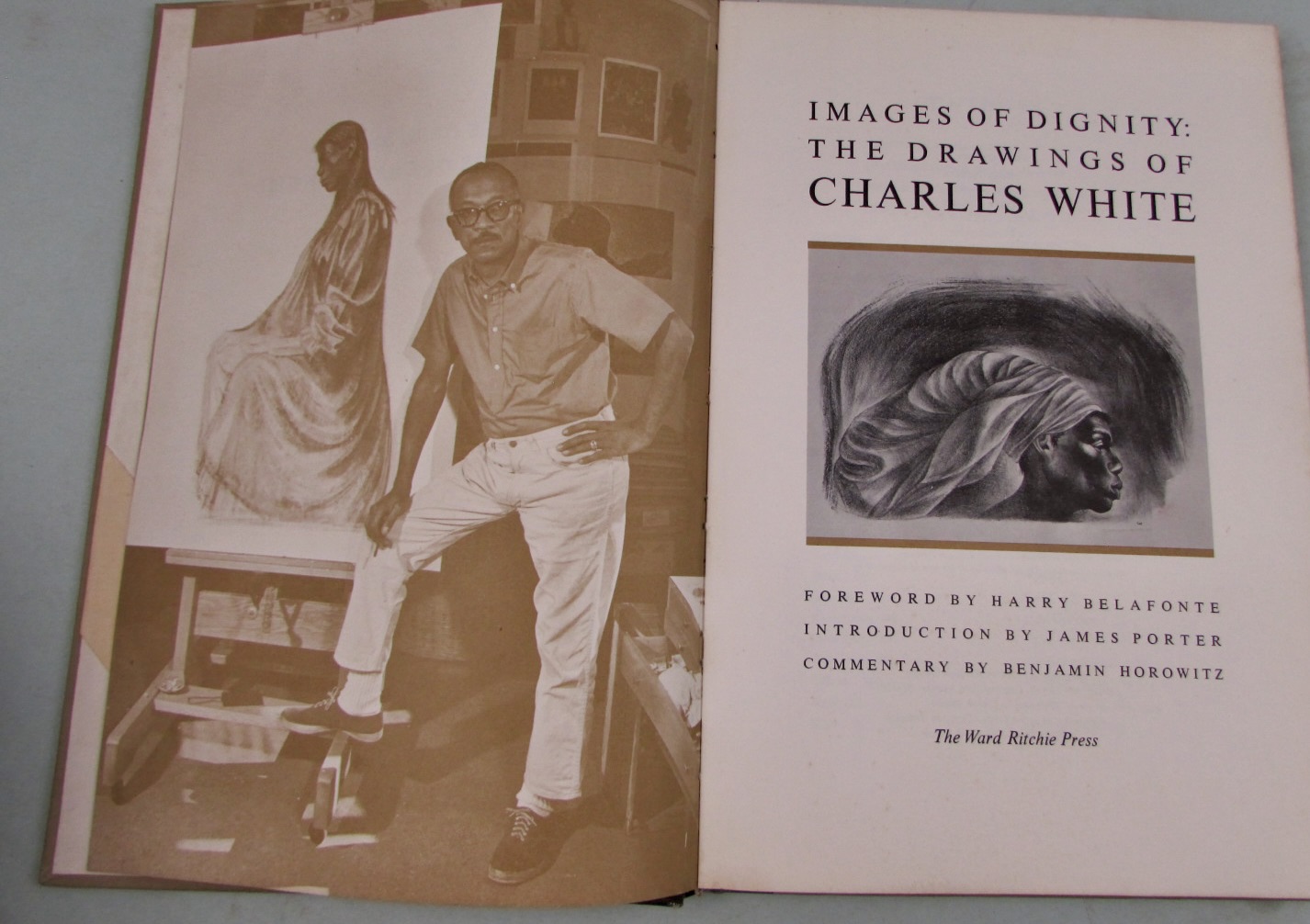 IMAGES OF DIGNITY, THE DRAWINGS OF CHARLES WHITE by White, Charles; Belafonte, Harry [Foreword ...