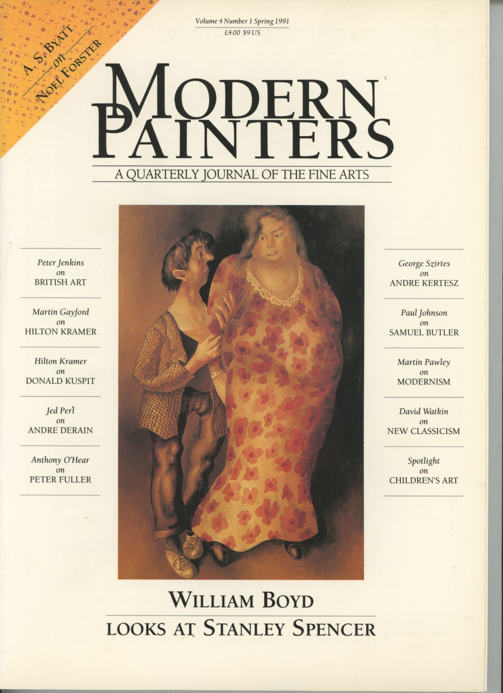 Modern Painters ; Volume 4 Number 1, Spring 1991 by Karen Wright (ed ...