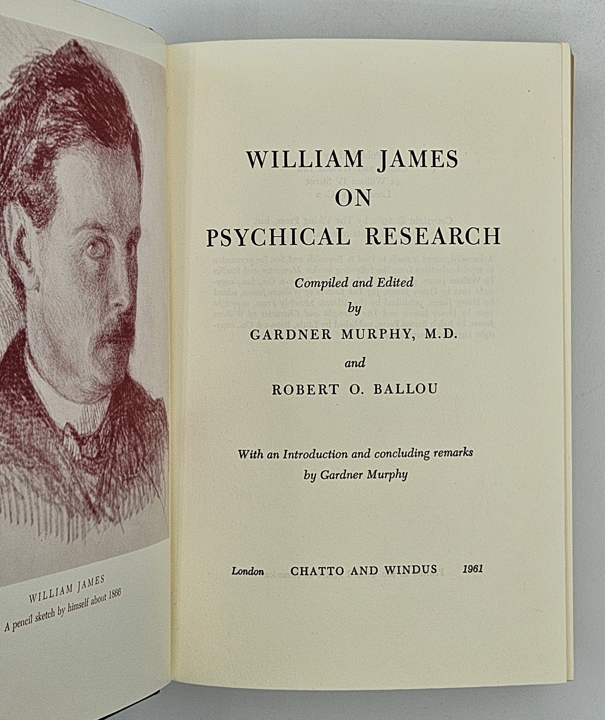 William James on Psychical Research by MURPHY, GARDNER & BALLOU, ROBERT ...