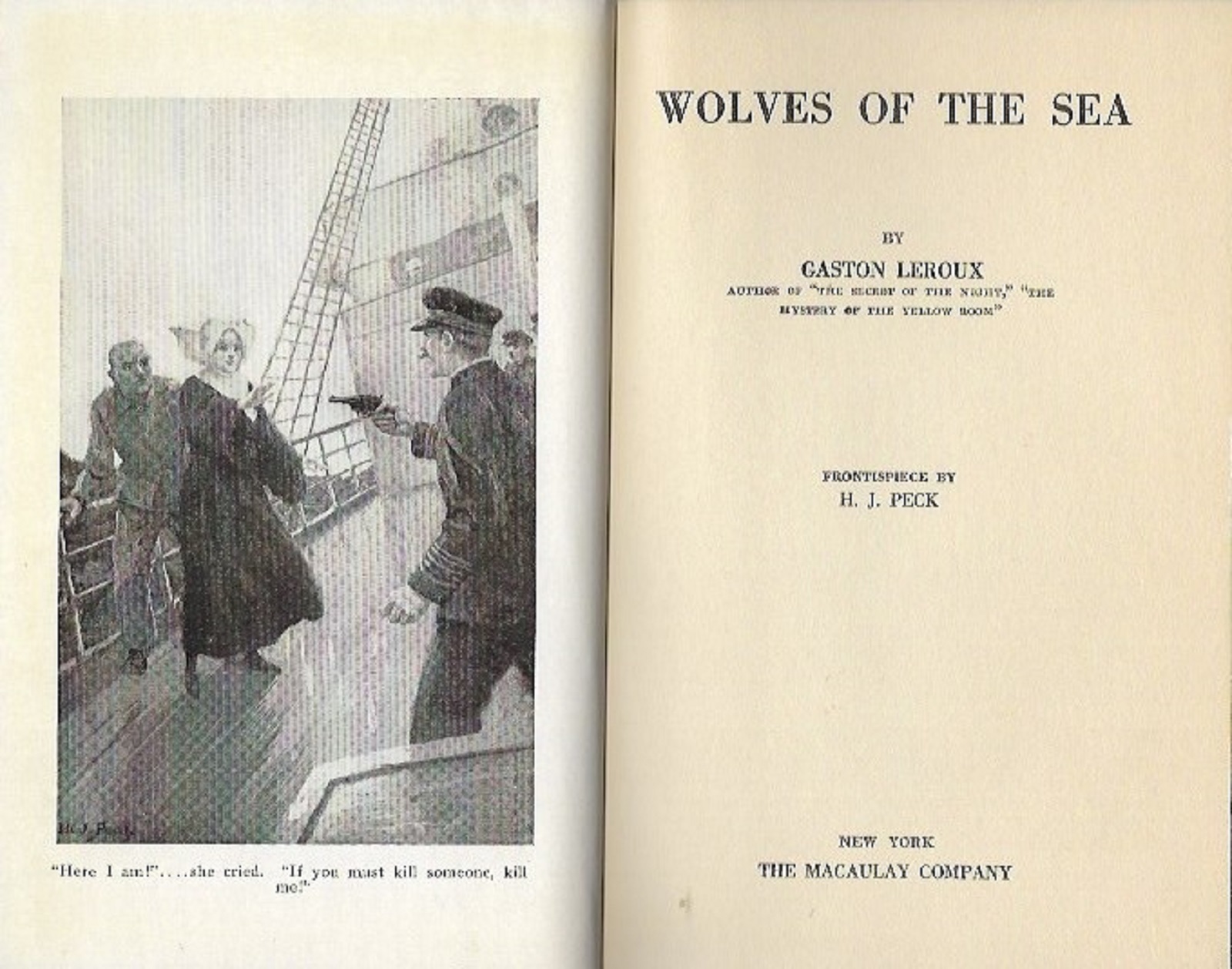 Wolves of the Sea by Leroux, Gaston: VG+ Hardcover (1923) 1st American ...