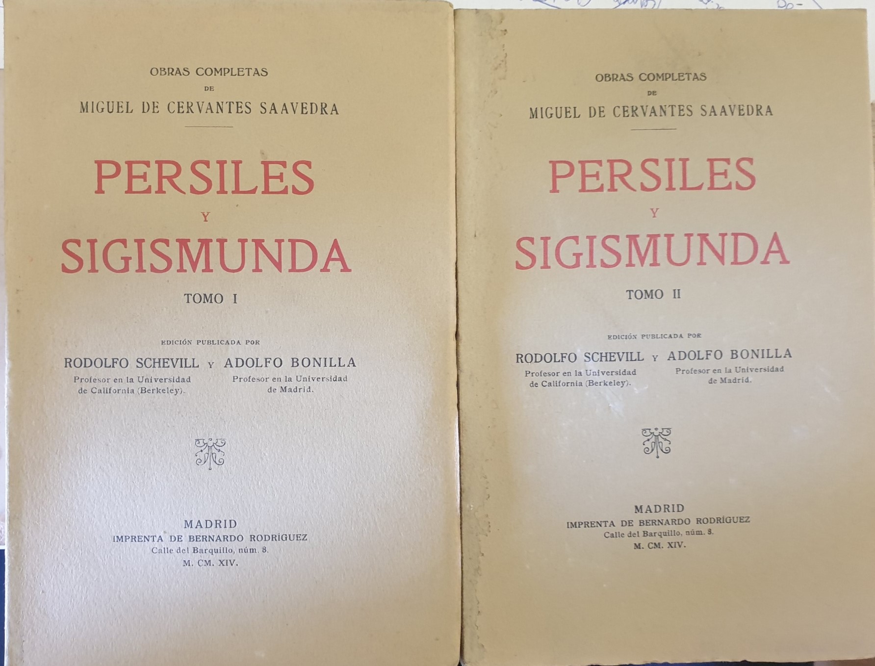 PERSILES Y SIGISMUNDA. 2 TOMOS. de CERVANTES SAAVEDRA, Miguel de ...