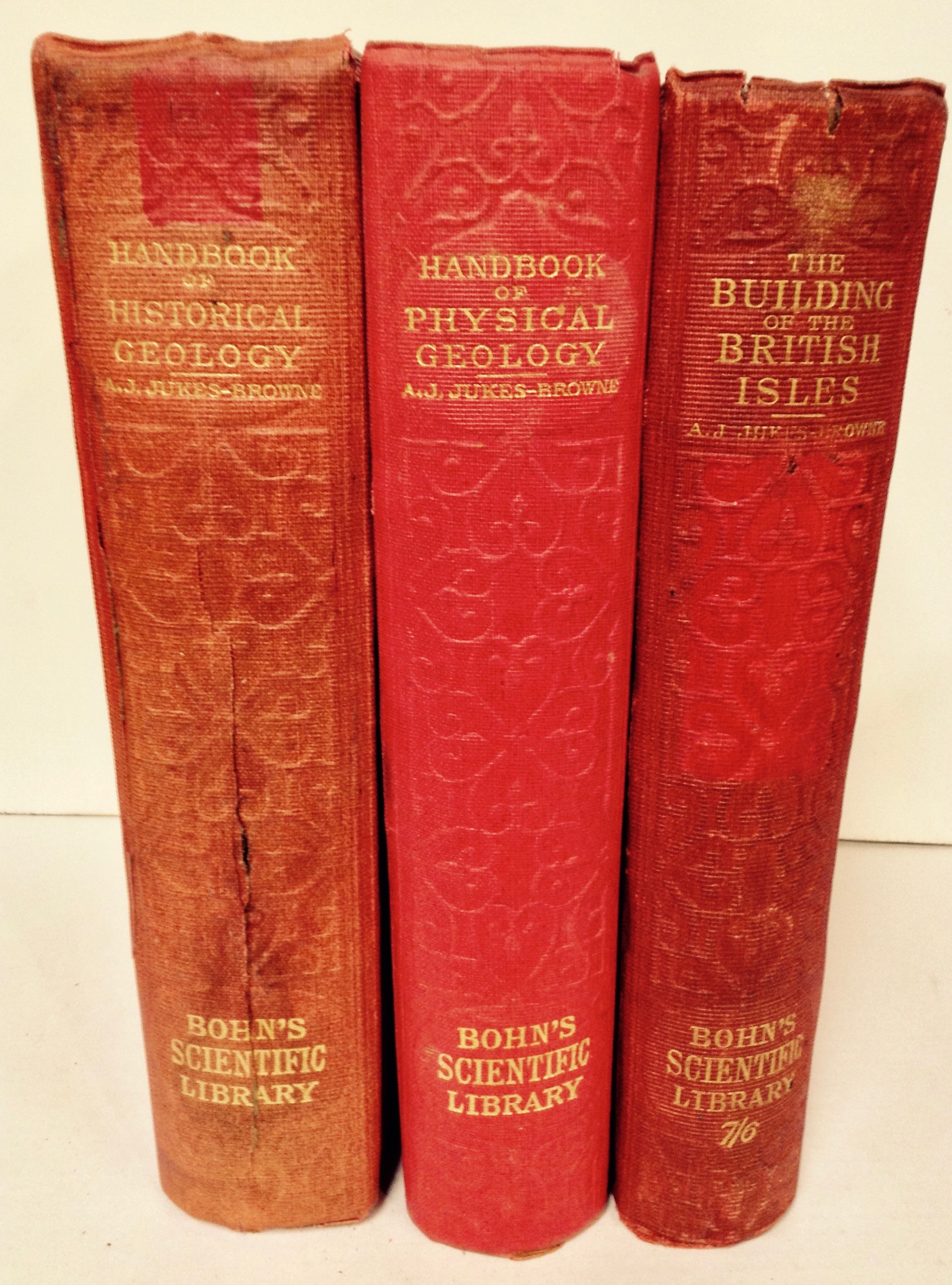 THREE VINTAGE BRITISH GEOLOGY BOOKS FROM THE VICTORIAN ERA IN ORIGINAL ...
