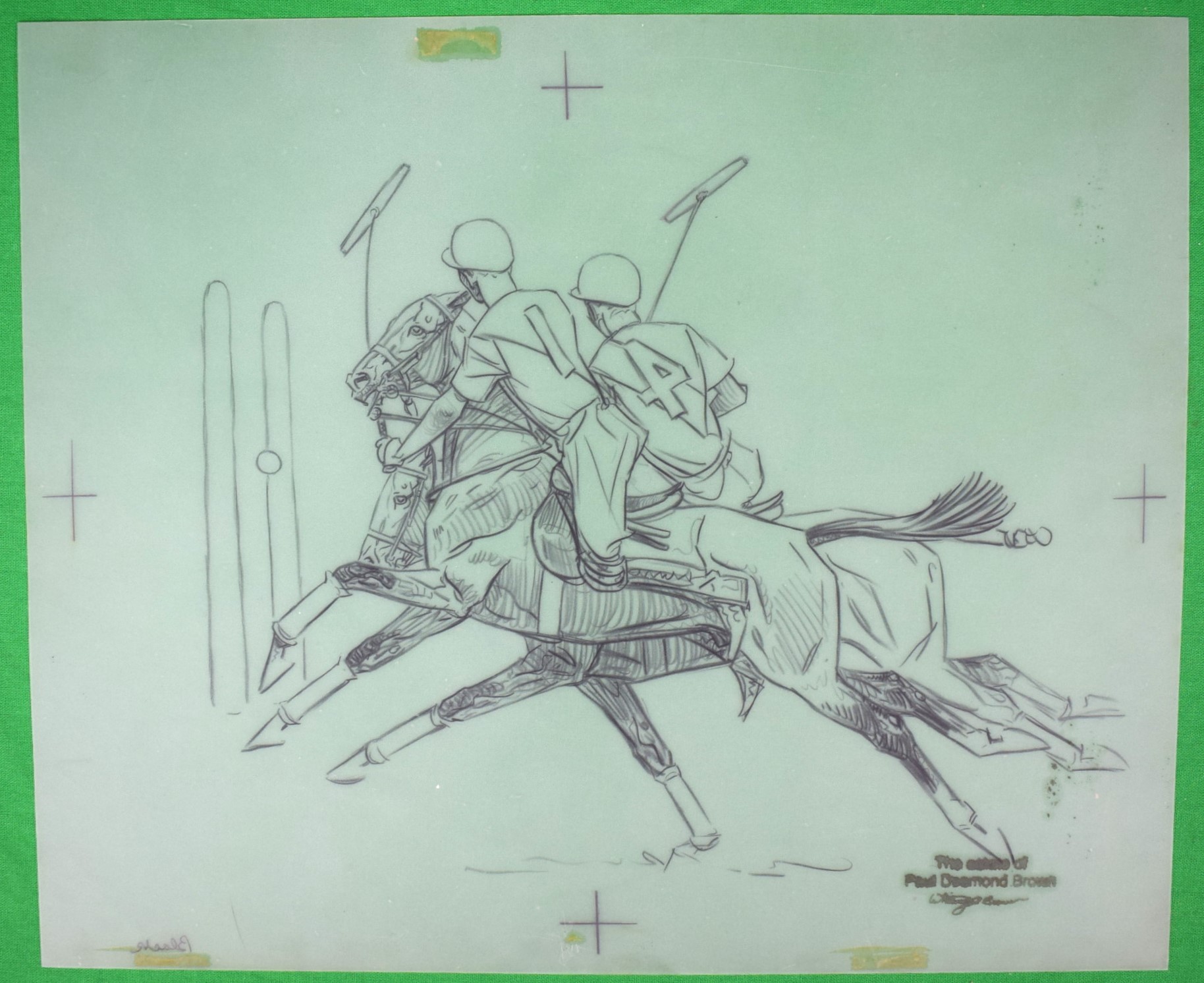 Paul Brown Polo Pencil On Acetate Drawing 5 by Paul Brown: Art / Print ...