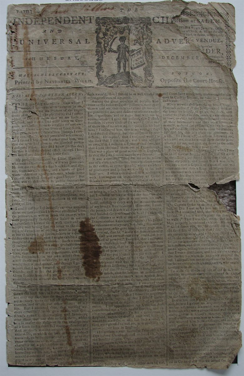 [Four Issues of] The Independent Chronicle, and Universal Advertiser ...