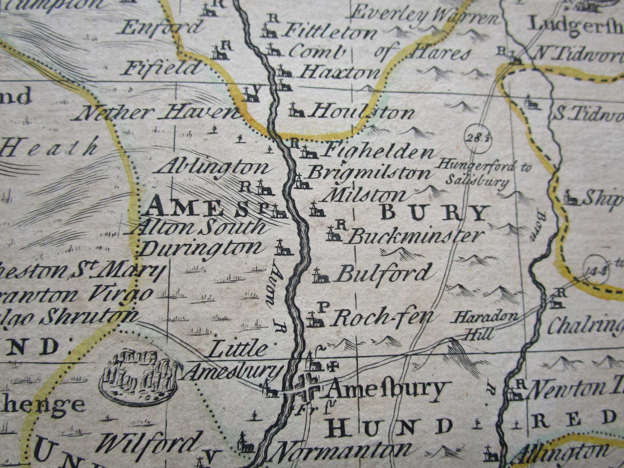 AN IMPROVED MAP OF WILTSHIRE Divided into its Hundreds Collected from ...