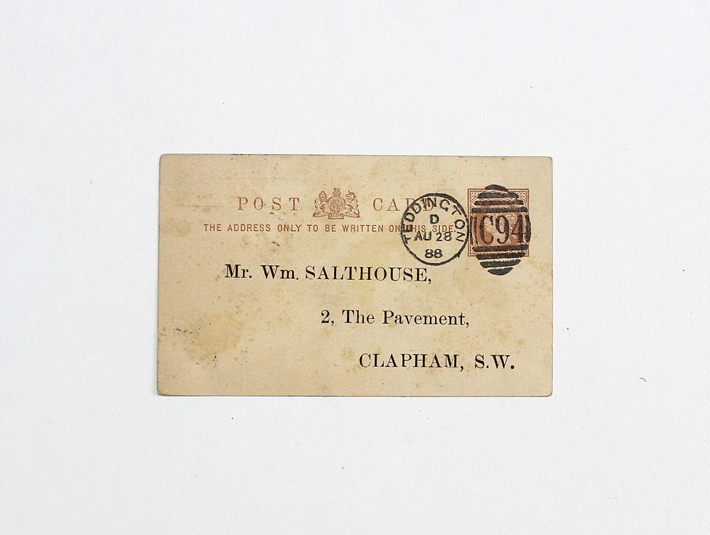 An Original Hand Written and Typed Post card from John Francis Stanley ...