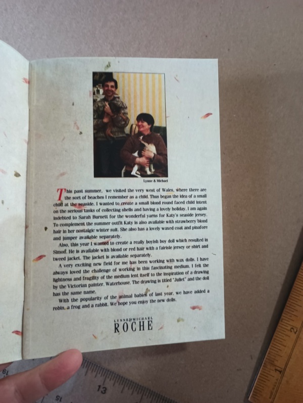 Dolls By Lynne and Michael Roche 1995 [pictorial Catalog / Catalogue, Includes Short Bio, Doll ...