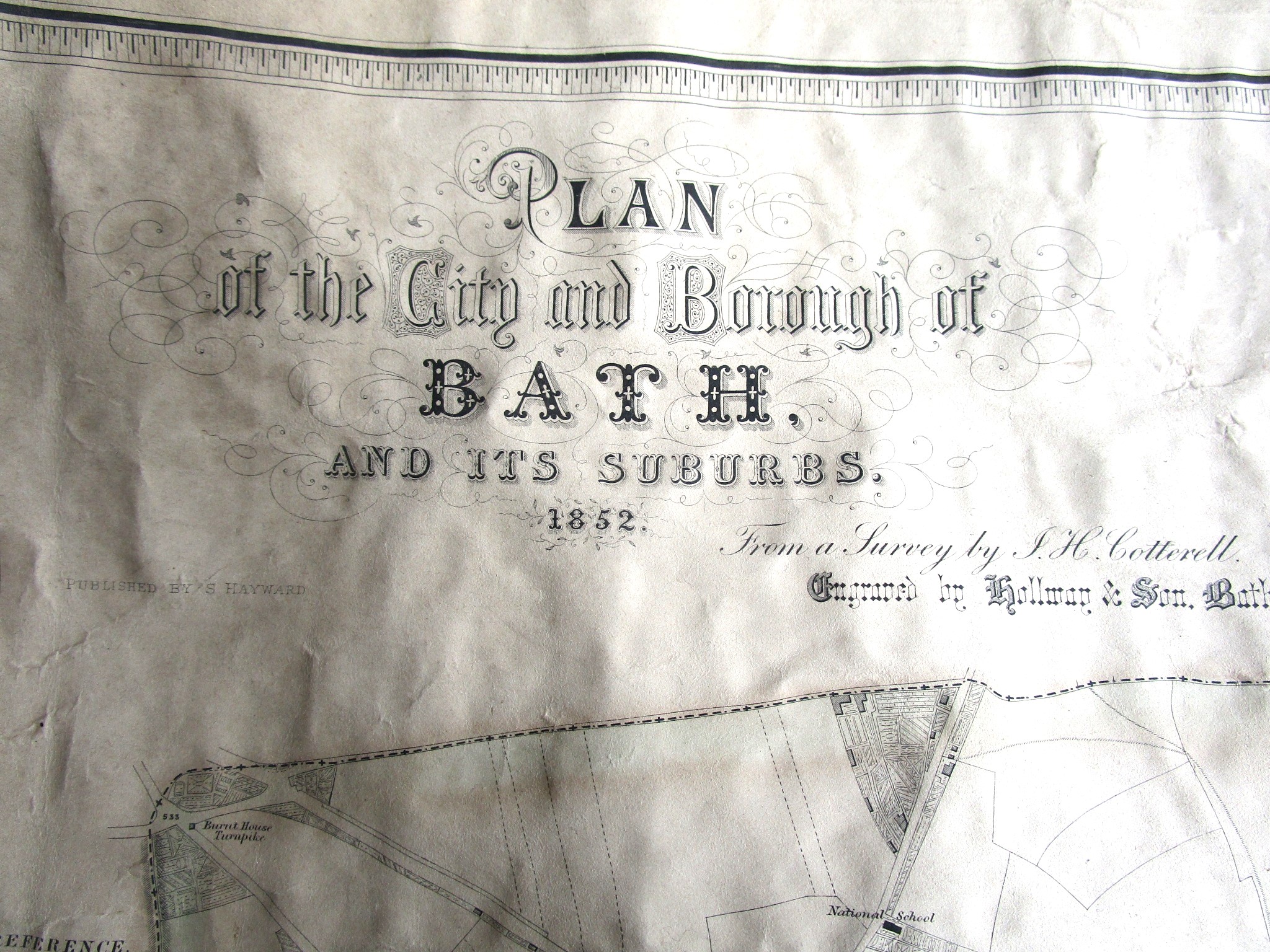 PLAN OF THE CITY AND BOROUGH OF BATH AND ITS SURROUNDINGS From A Survey ...