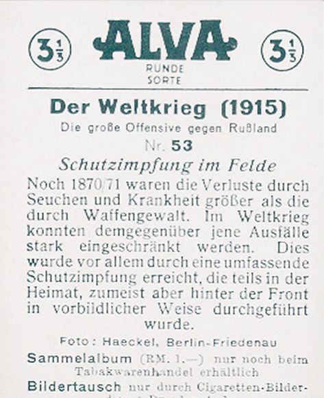 Sammelbild Der Weltkrieg 1915, Die große Offensive gegen Russland Nr ...